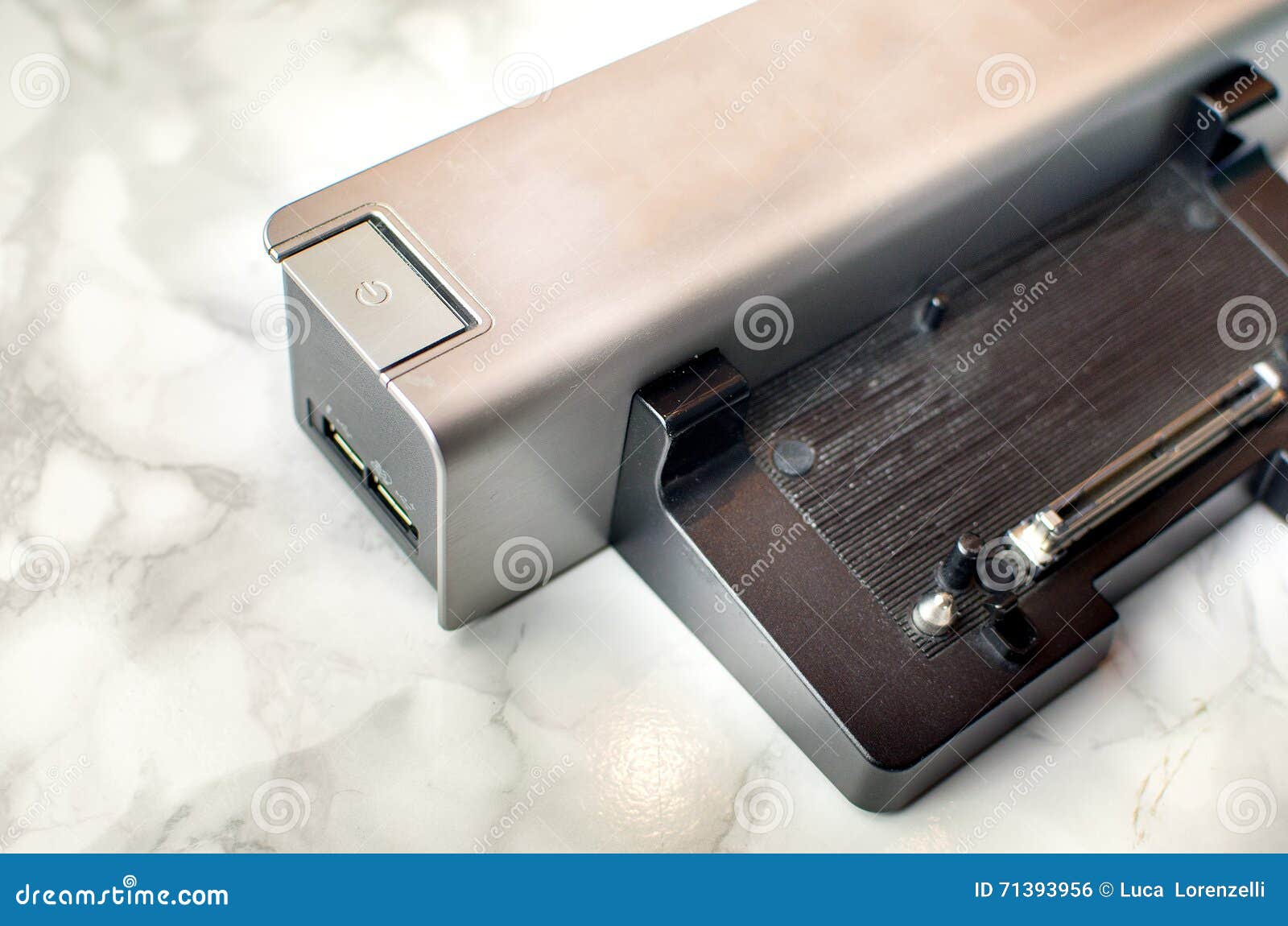 A Docking Station With Blue Plastic Boat On The Water Surface Still And ...