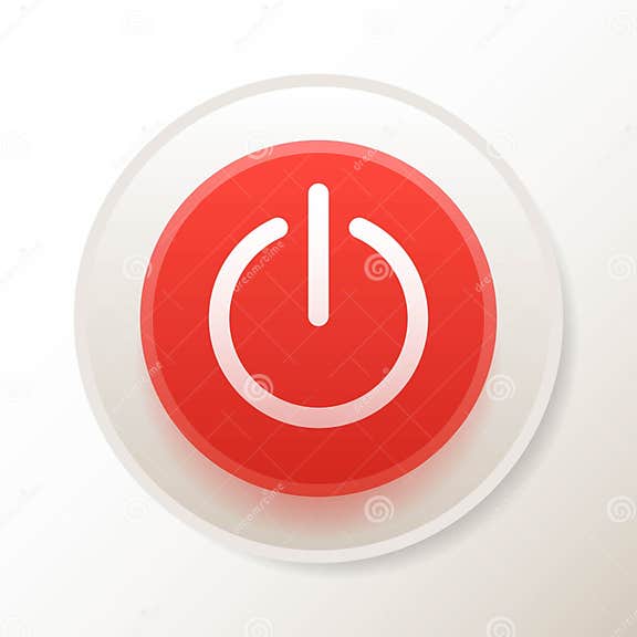 Power Button Front Device Panel Vector Icon Stock Vector - Illustration ...