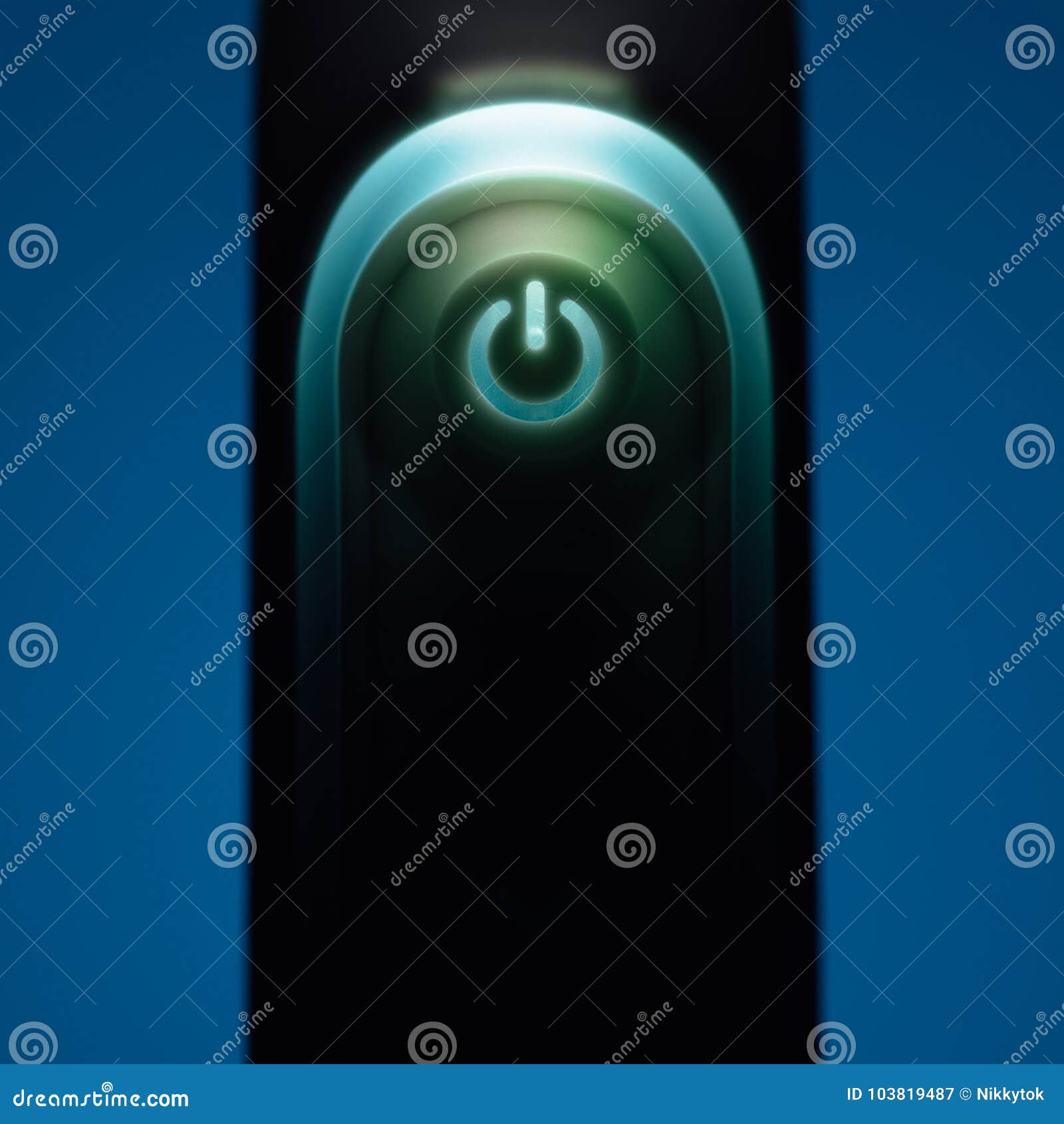 Power Button with Glow Illumination Stock Image - Image of electronic ...