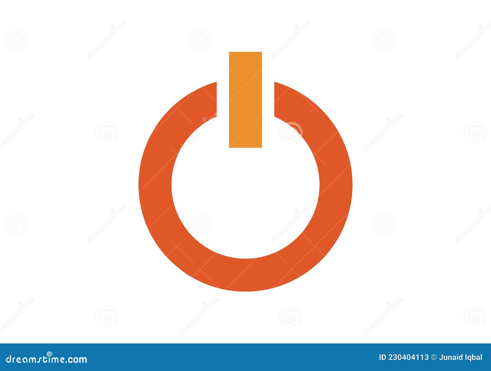 POWER BUTTON ICON with a Circle Stock Vector - Illustration of touch ...