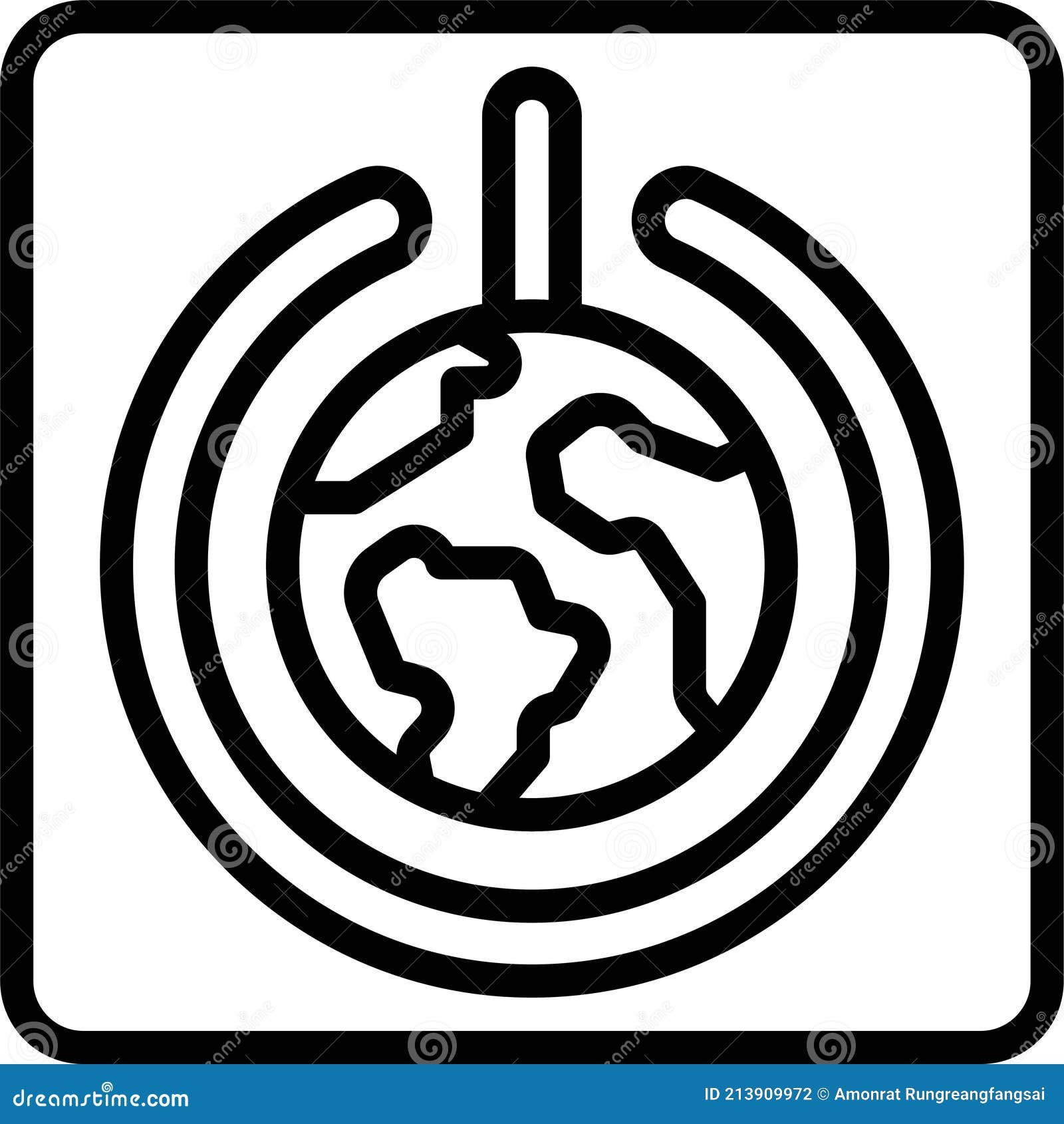 Power Button Icon, Earth Day Related Vector Stock Vector - Illustration ...