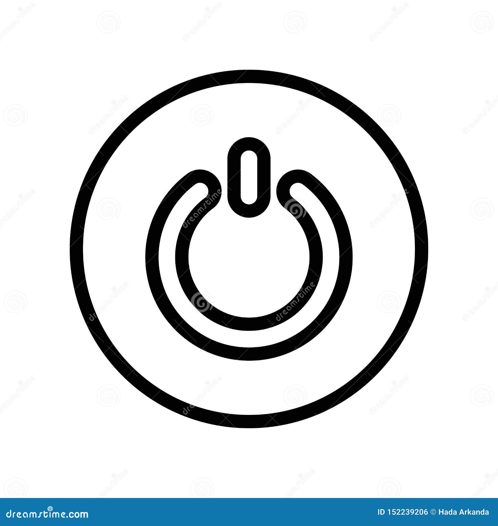 Power Button Icon. Flat Illustration of Power Button Vector Icon for ...