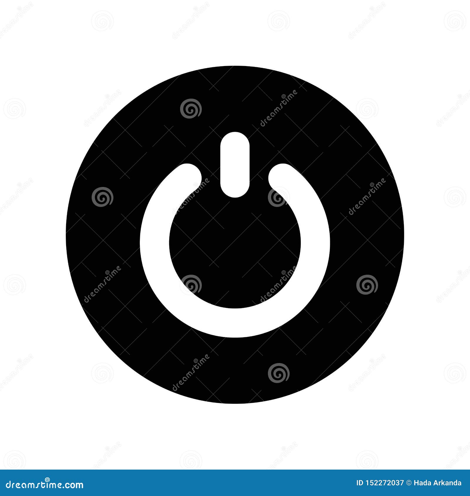Power Button Icon. Flat Illustration of Power Button Vector Icon for ...