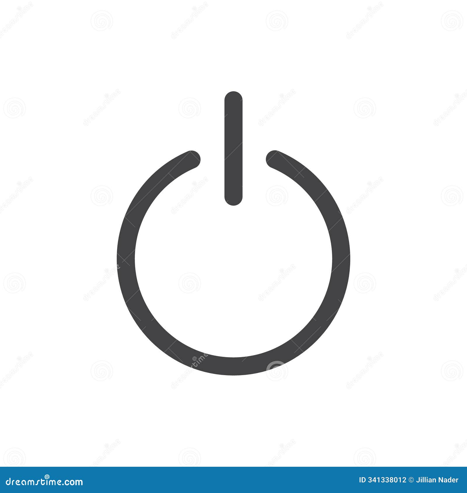 Power Button Icon Flat Simple Outline Set Stock Illustration ...