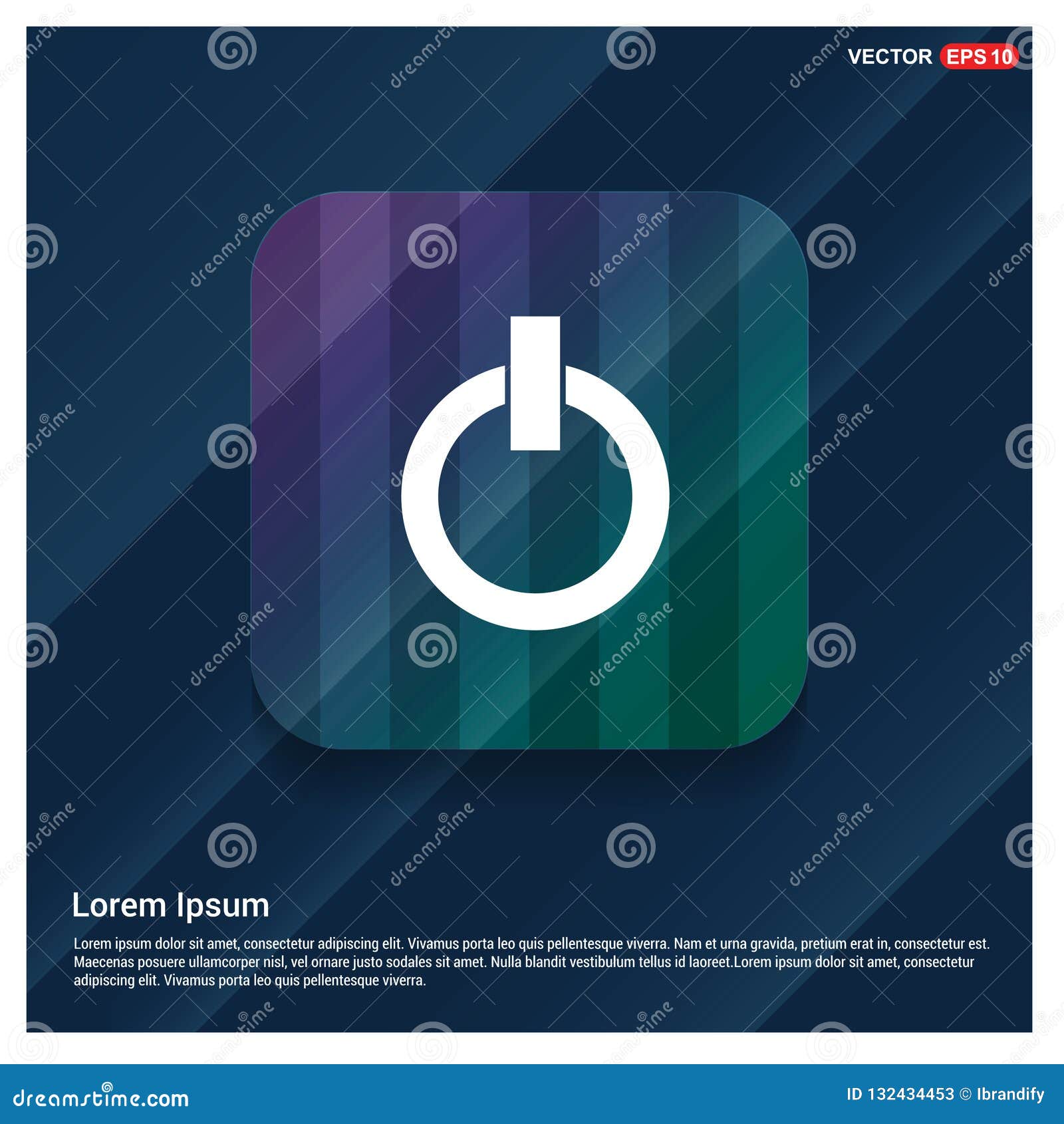 Power button icon stock vector. Illustration of power - 132434453