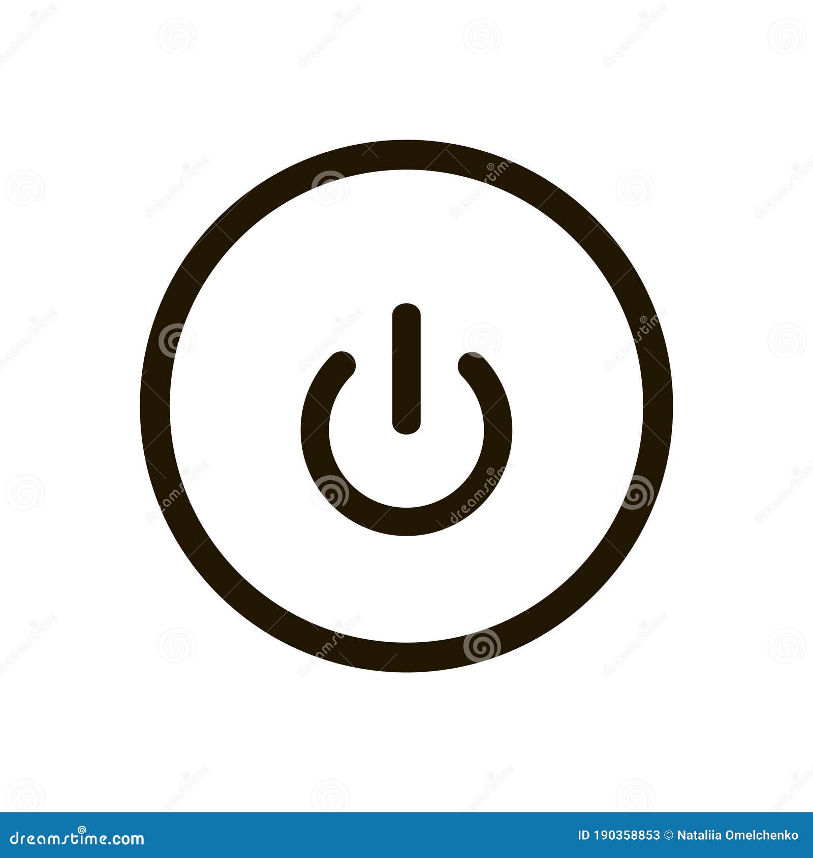 Power Button Icon Isolated on White Background Stock Illustration ...