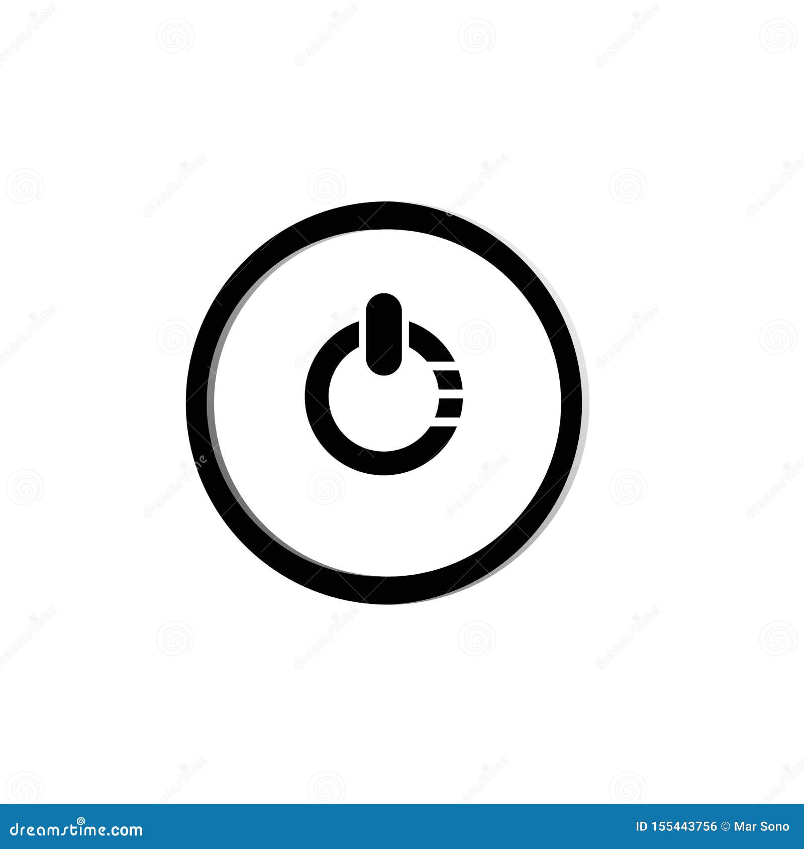 Power Button Icon. Logo Element Illustration.power Button Symbol Design ...