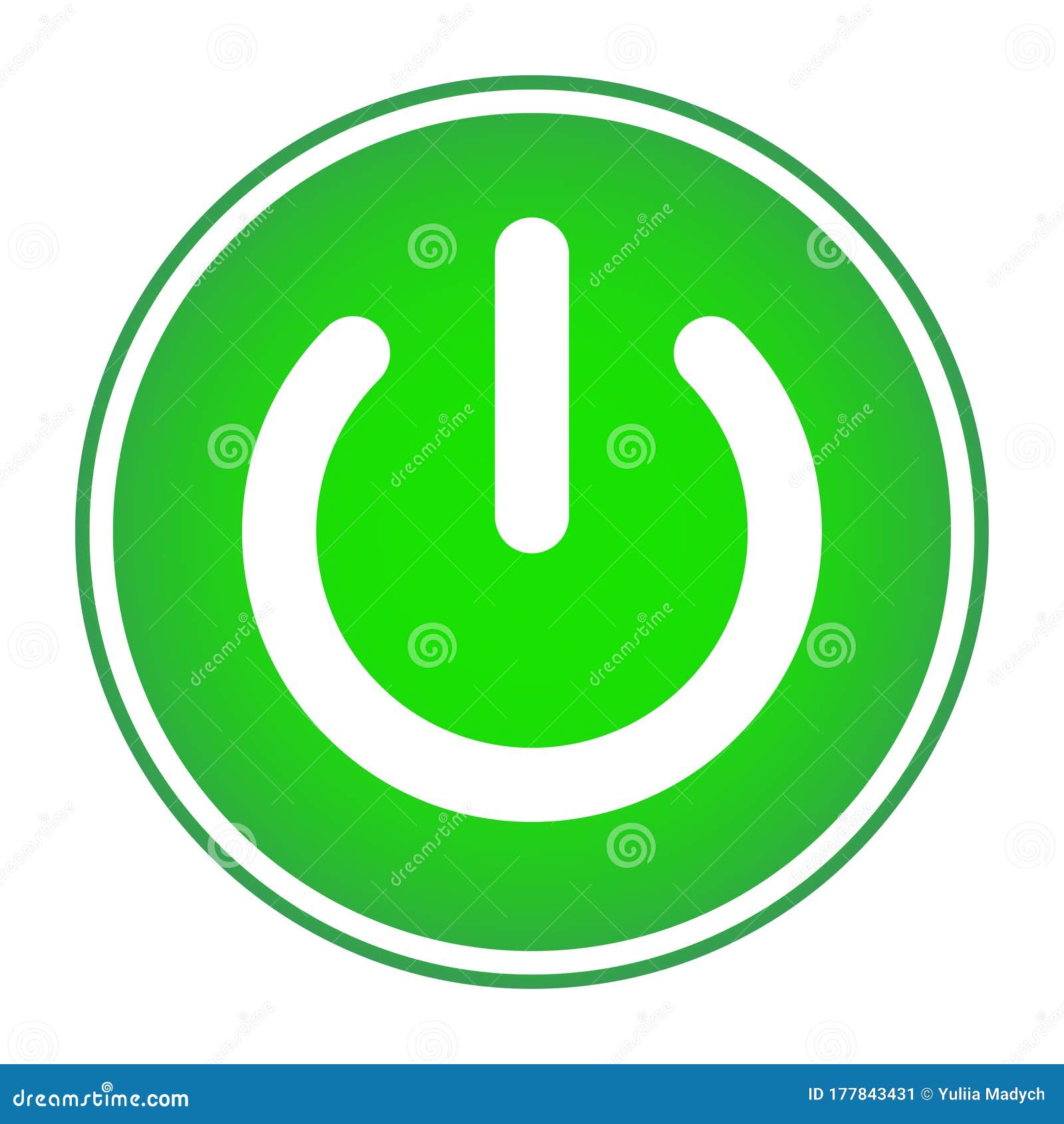 Power Button Icon. on Off Symbol. Image Isolated on White Background ...