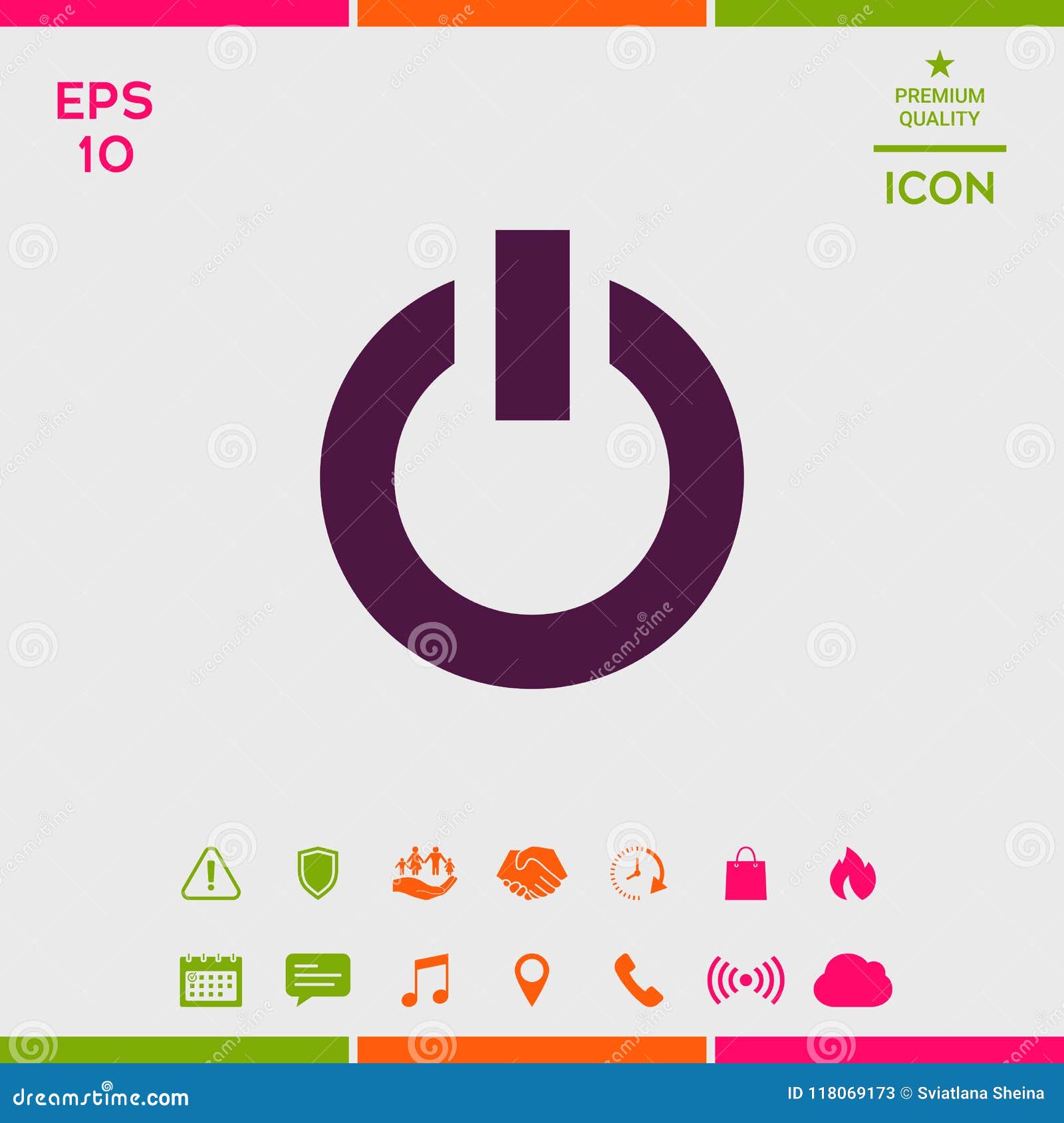 Power button icon stock vector. Illustration of reset - 118069173