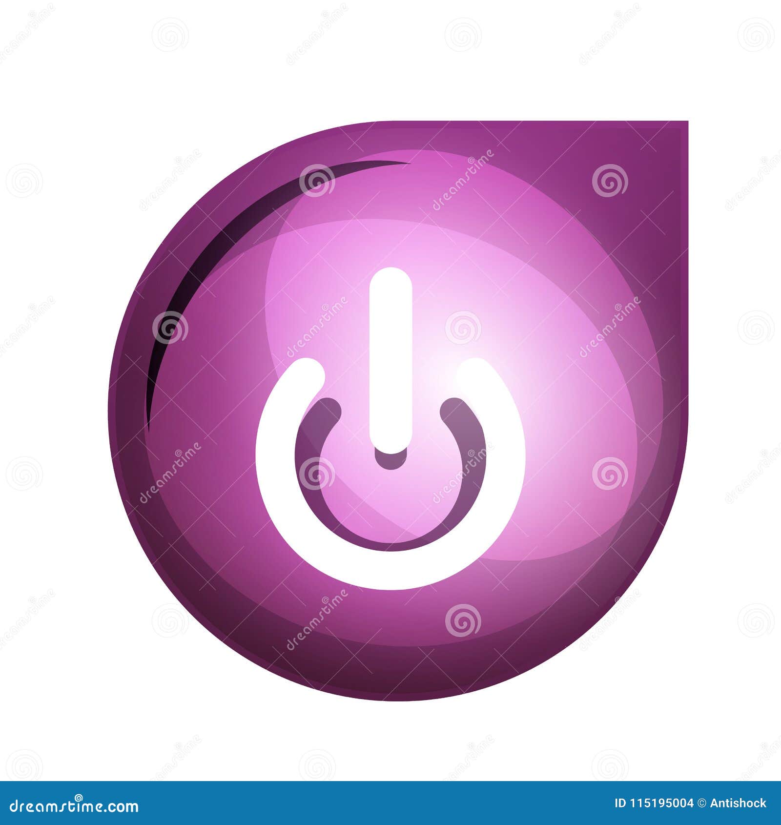 Power Button Icon, Start Symbol Stock Vector - Illustration of icon ...