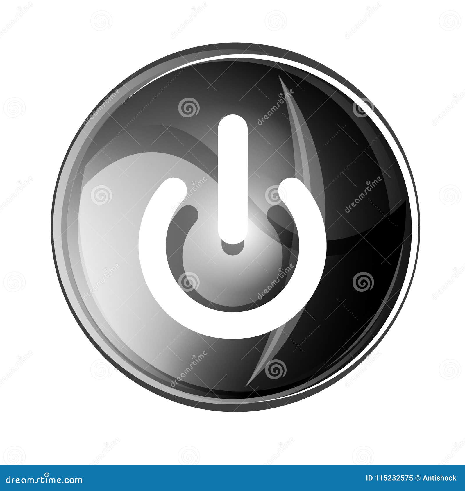 Power Button Icon, Start Symbol Stock Vector - Illustration of power ...