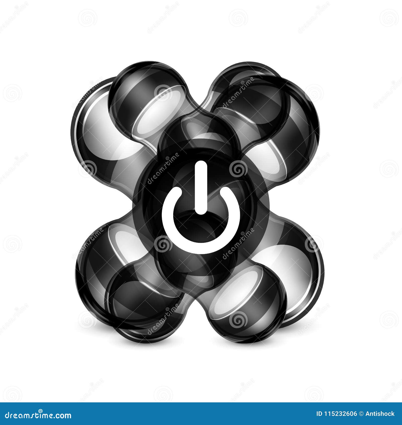 Power Button Icon, Start Symbol Stock Vector - Illustration of control ...