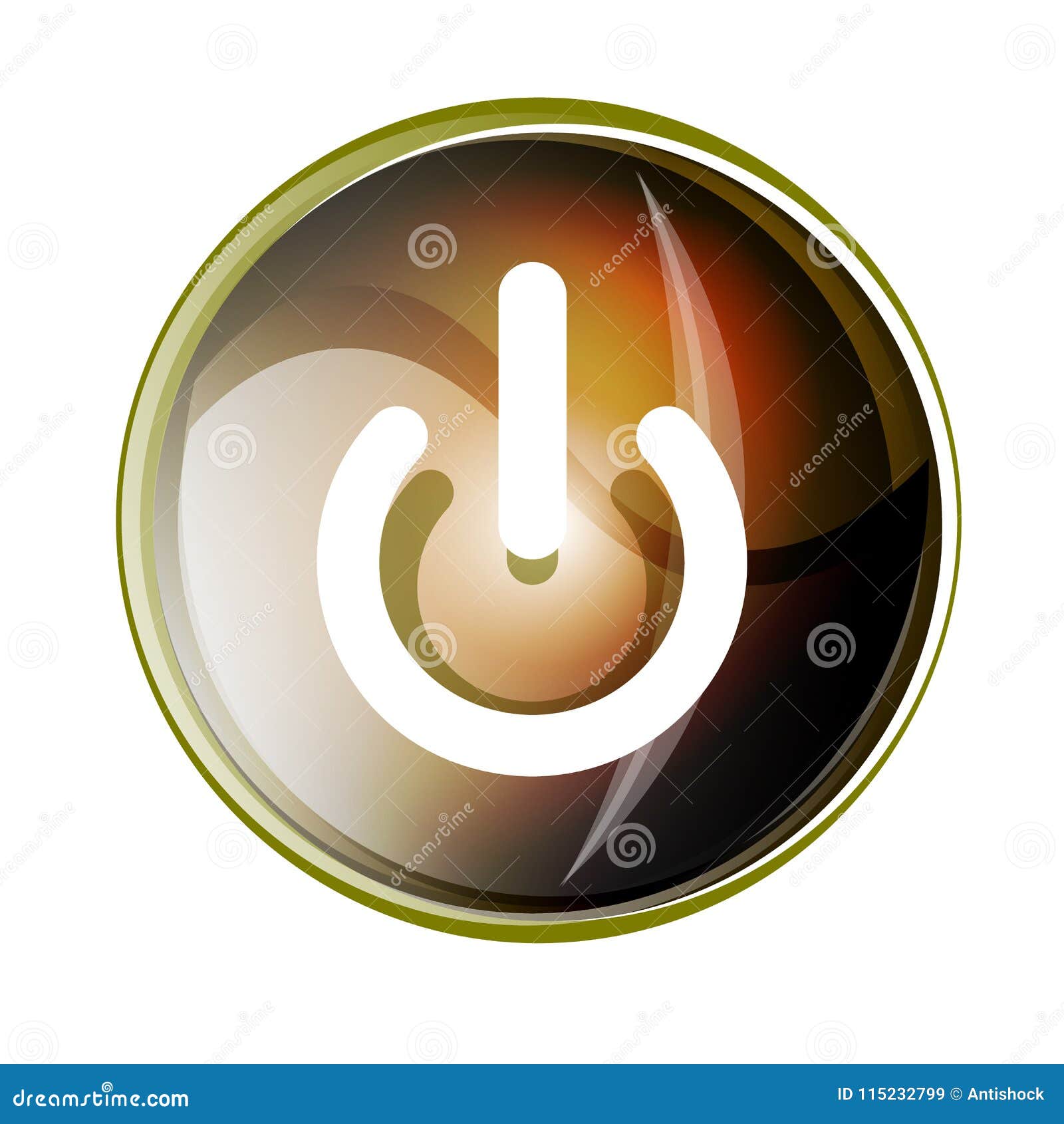 Power Button Icon, Start Symbol Stock Vector - Illustration of flat ...