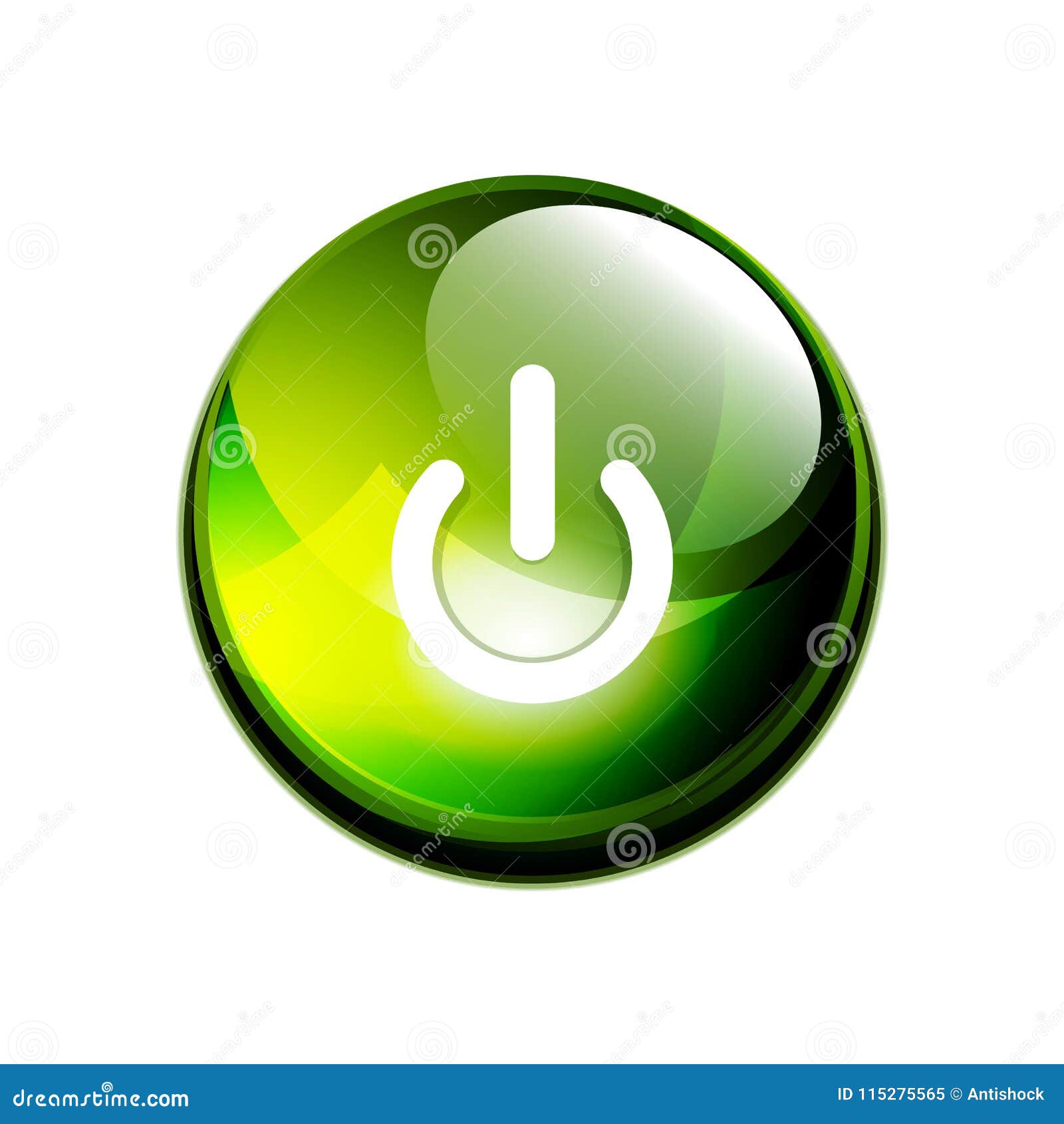 Power Button Icon, Start Symbol Stock Vector - Illustration of ...