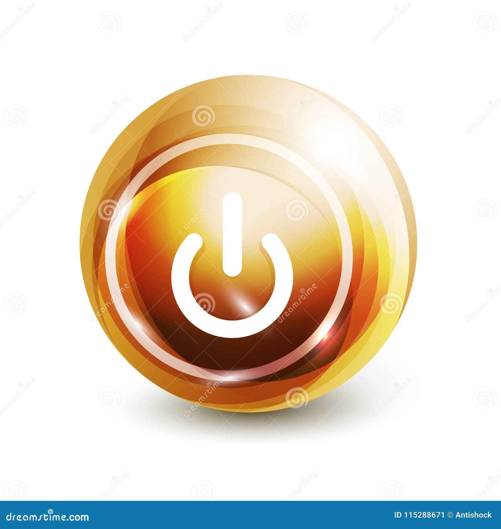 Power Button Icon, Start Symbol Stock Vector - Illustration of computer ...