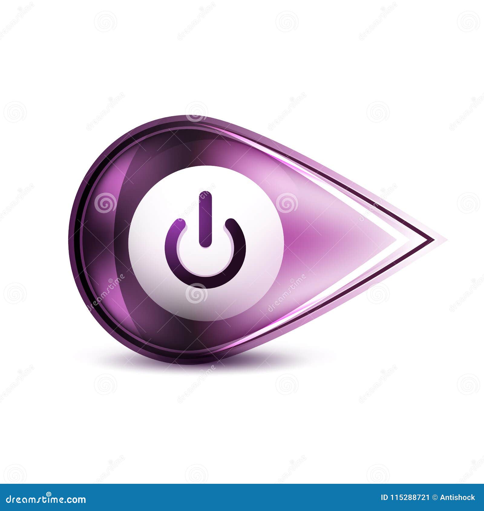 Power Button Icon, Start Symbol Stock Vector - Illustration of ...