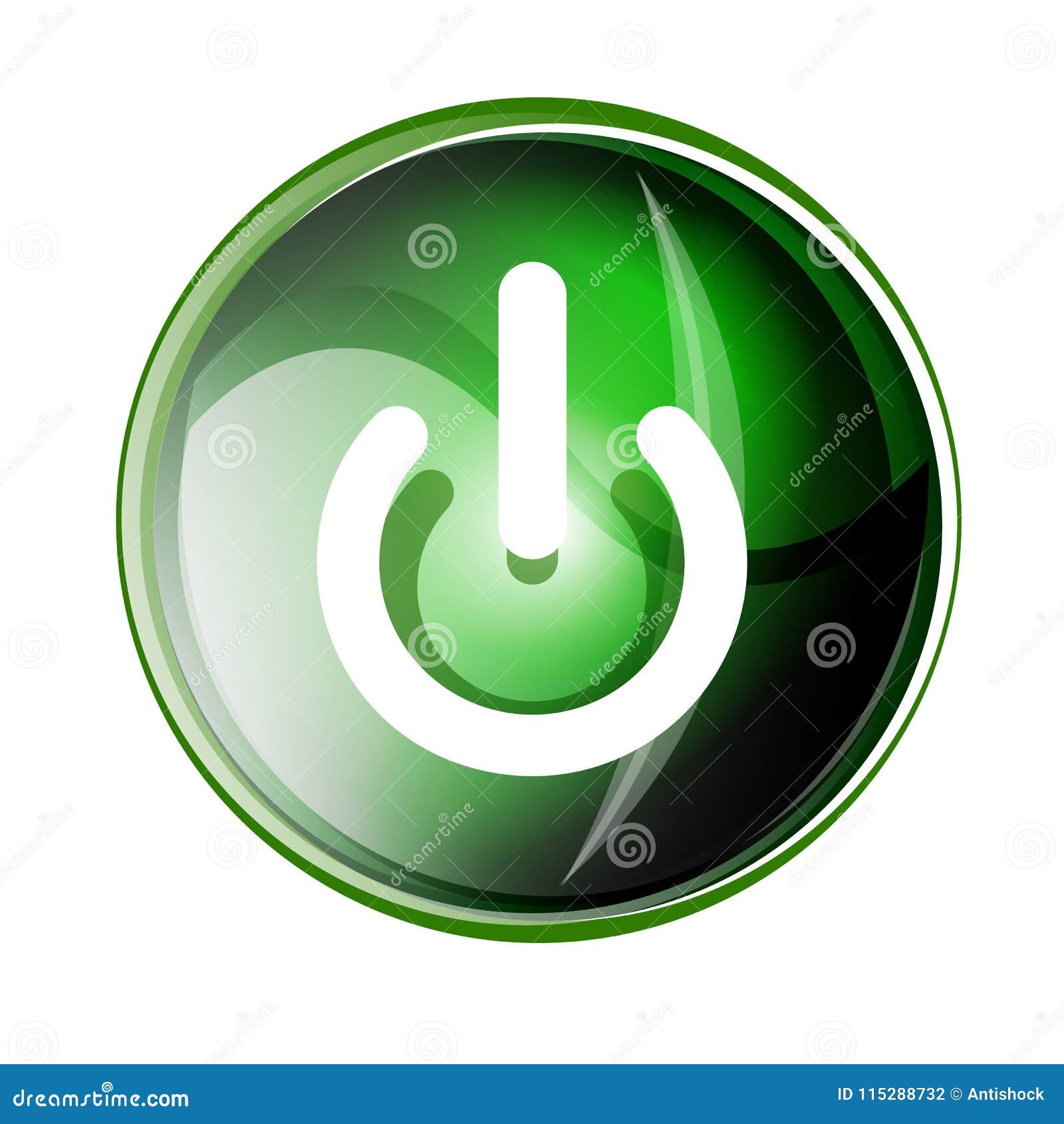 Power Button Icon, Start Symbol Stock Vector - Illustration of internet ...
