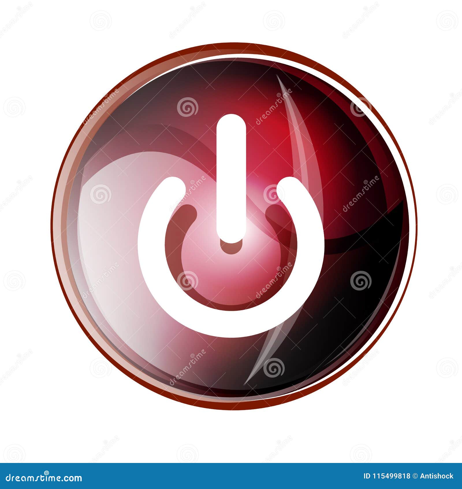 Power Button Icon, Start Symbol Stock Vector - Illustration of power ...