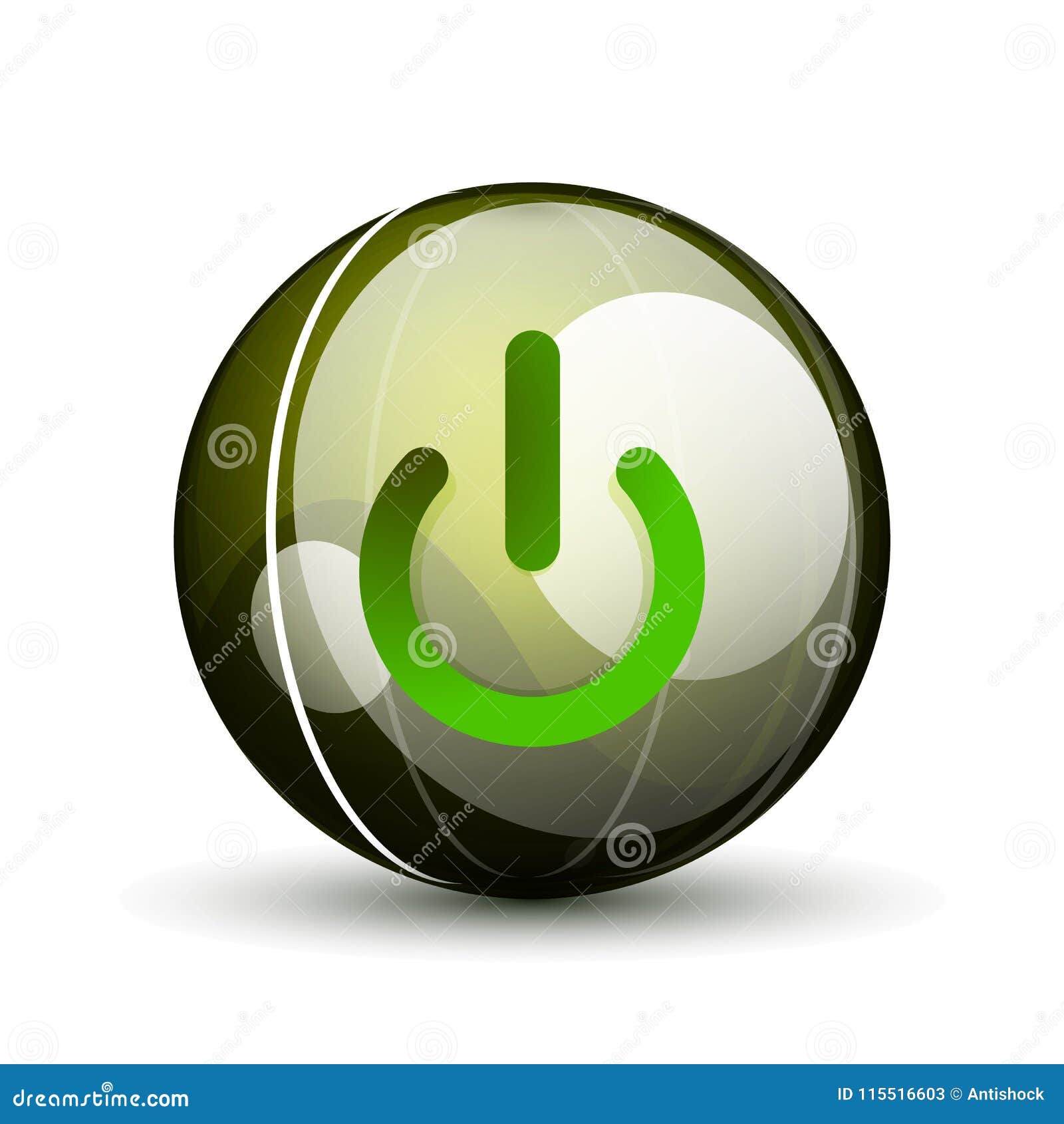 Power Button Icon, Start Symbol Stock Vector - Illustration of energy ...