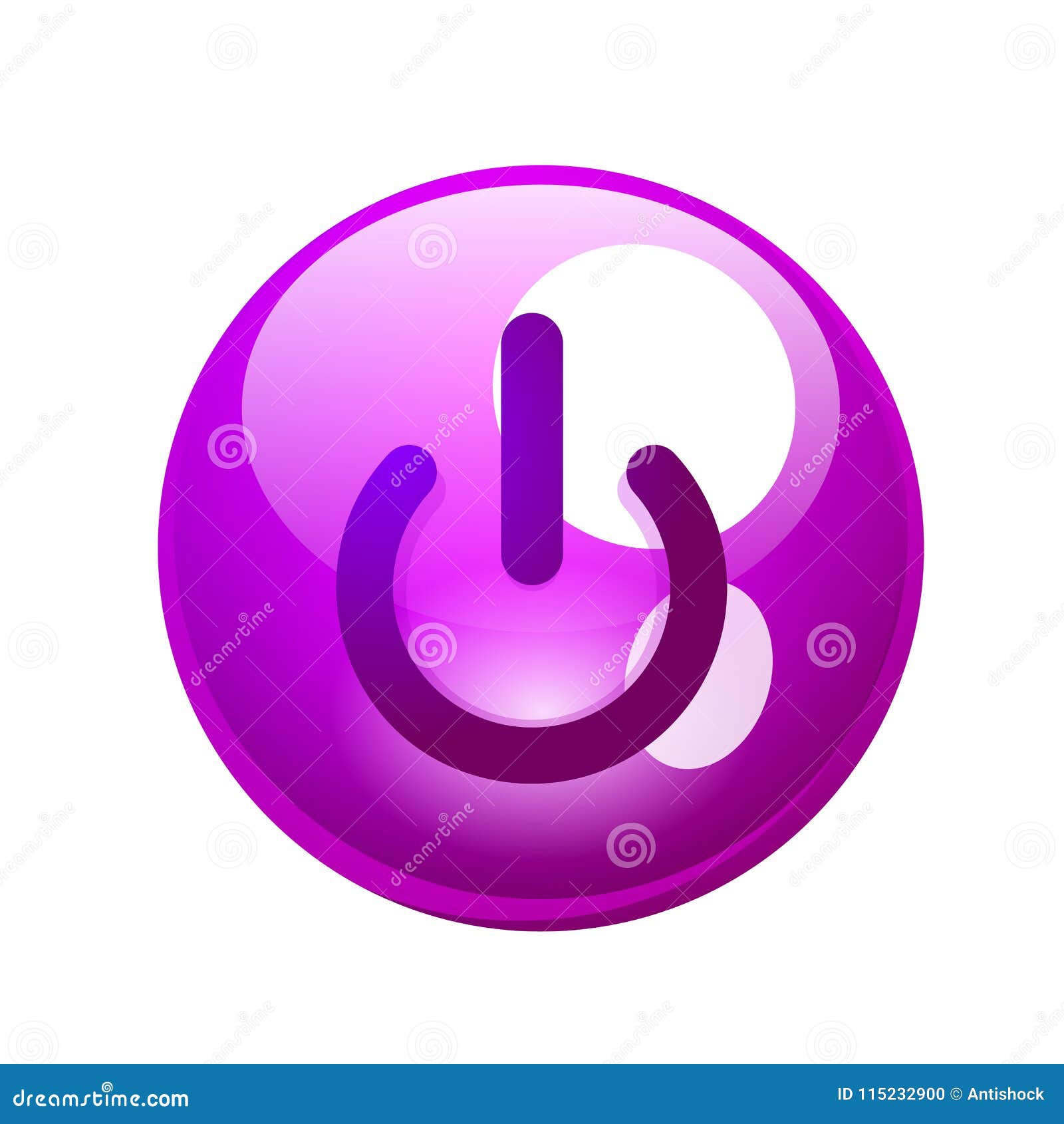 Power Button Icon, Start Symbol Stock Vector - Illustration of modern ...