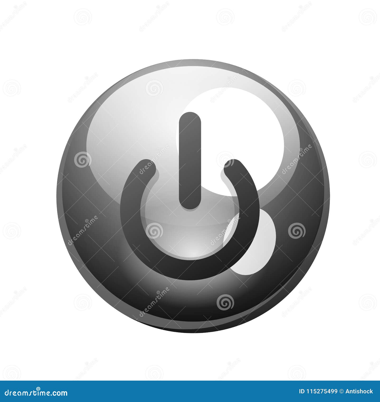 Power Button Icon, Start Symbol Stock Vector - Illustration of ...
