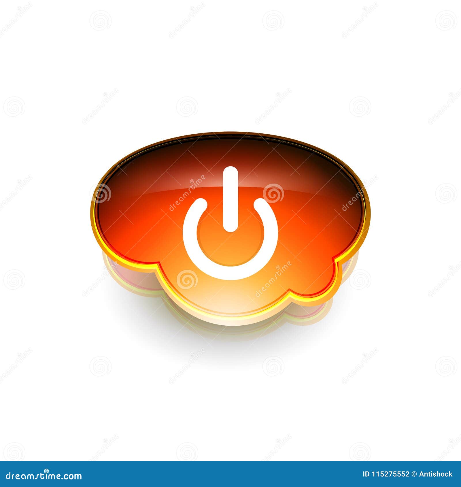 Power Button Icon, Start Symbol Stock Vector - Illustration of button ...