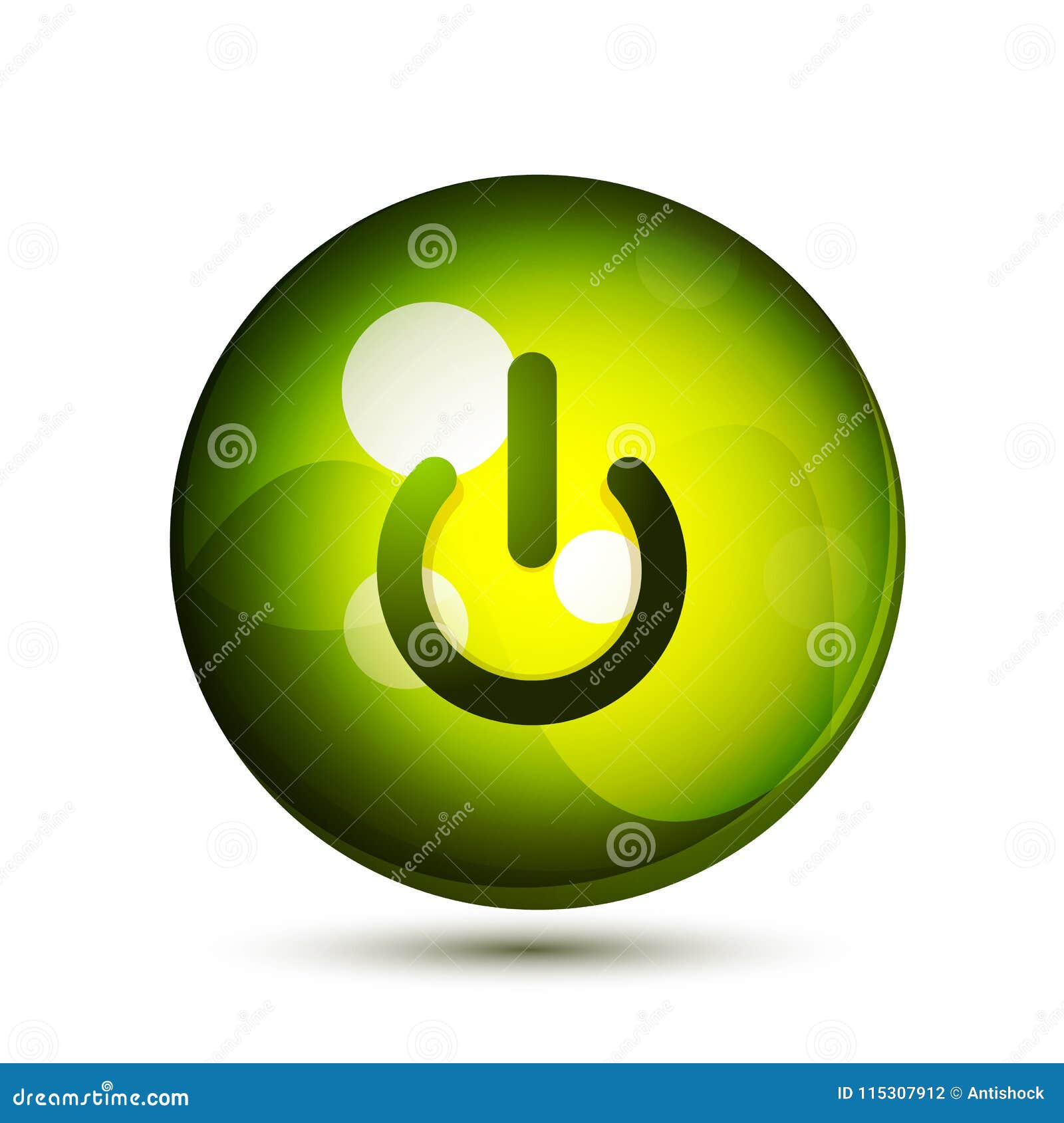 Power Button Icon, Start Symbol Stock Vector - Illustration of computer ...