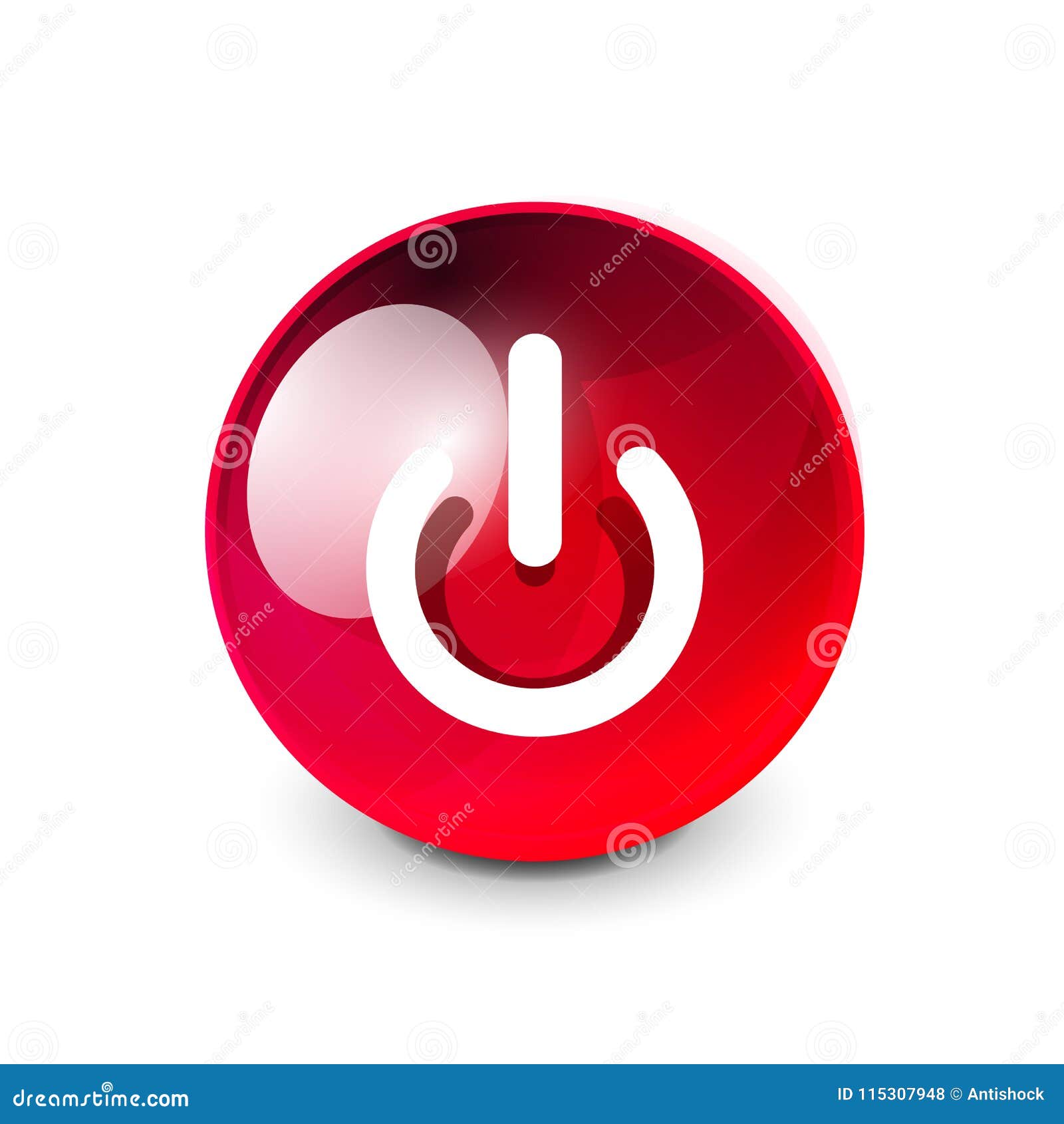 Power Button Icon, Start Symbol Stock Vector - Illustration of icon ...
