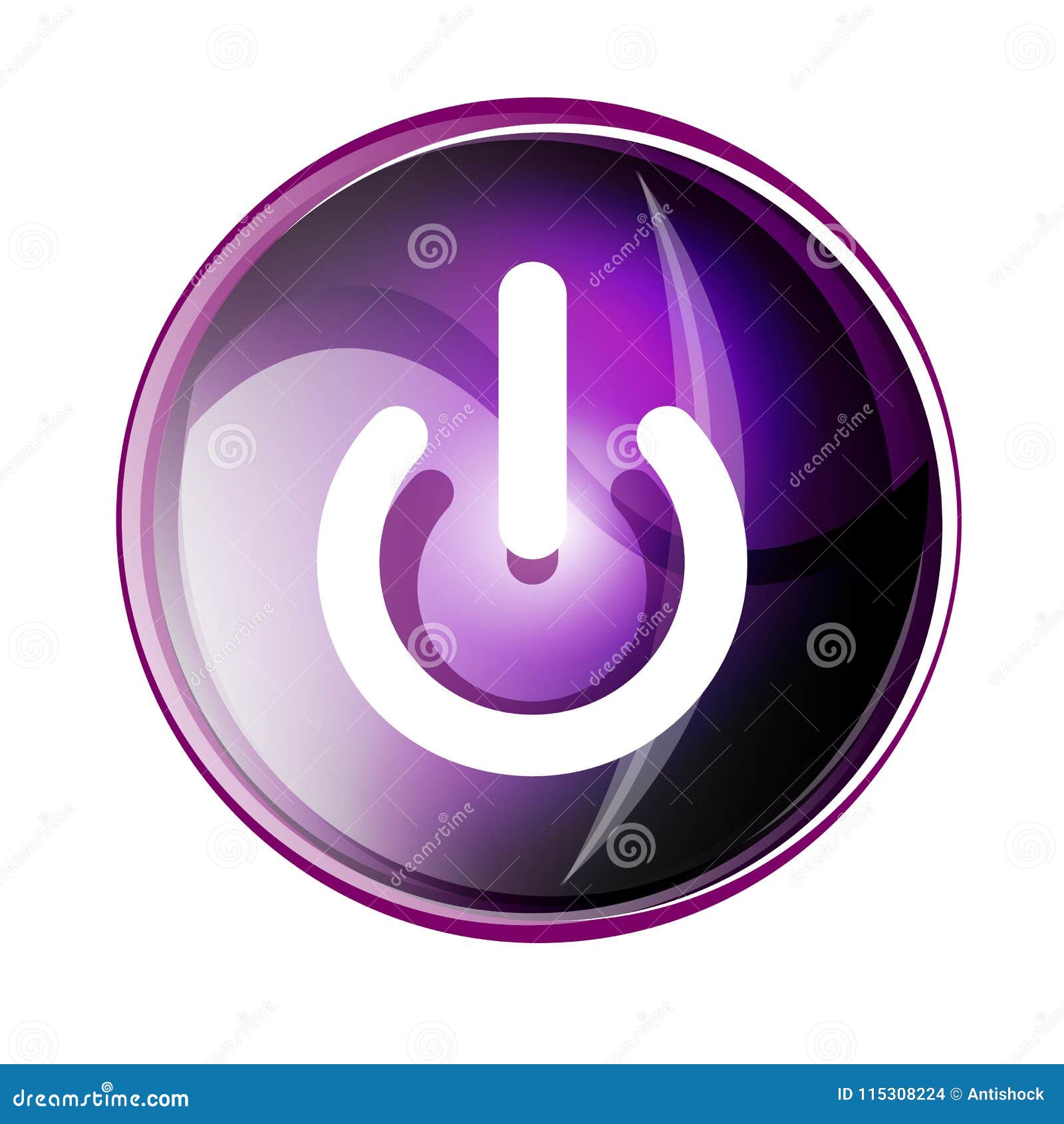 Power Button Icon, Start Symbol Stock Vector - Illustration of ...