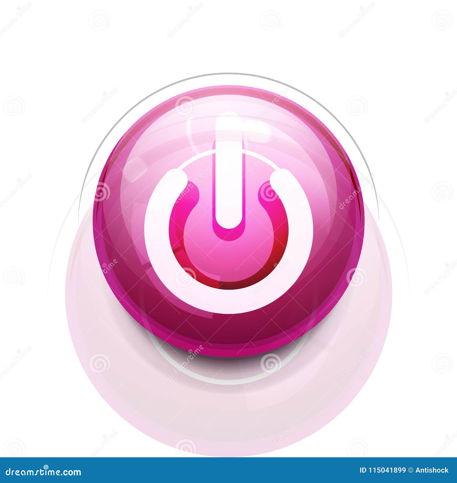 Power Button Icon, Start Symbol, Web Design UI or Application Design Element Stock Vector ...