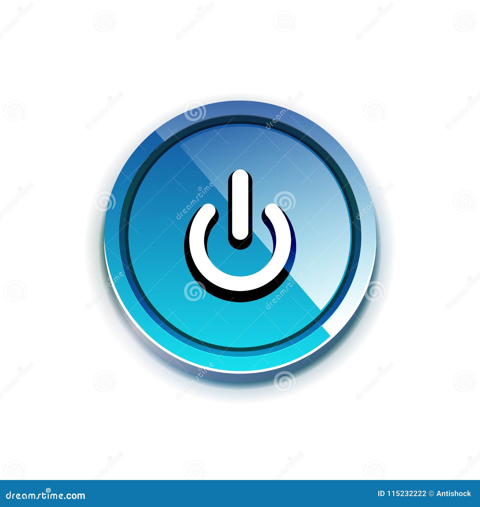 Power Button Icon, Start Symbol, Web Design UI or Application Design ...