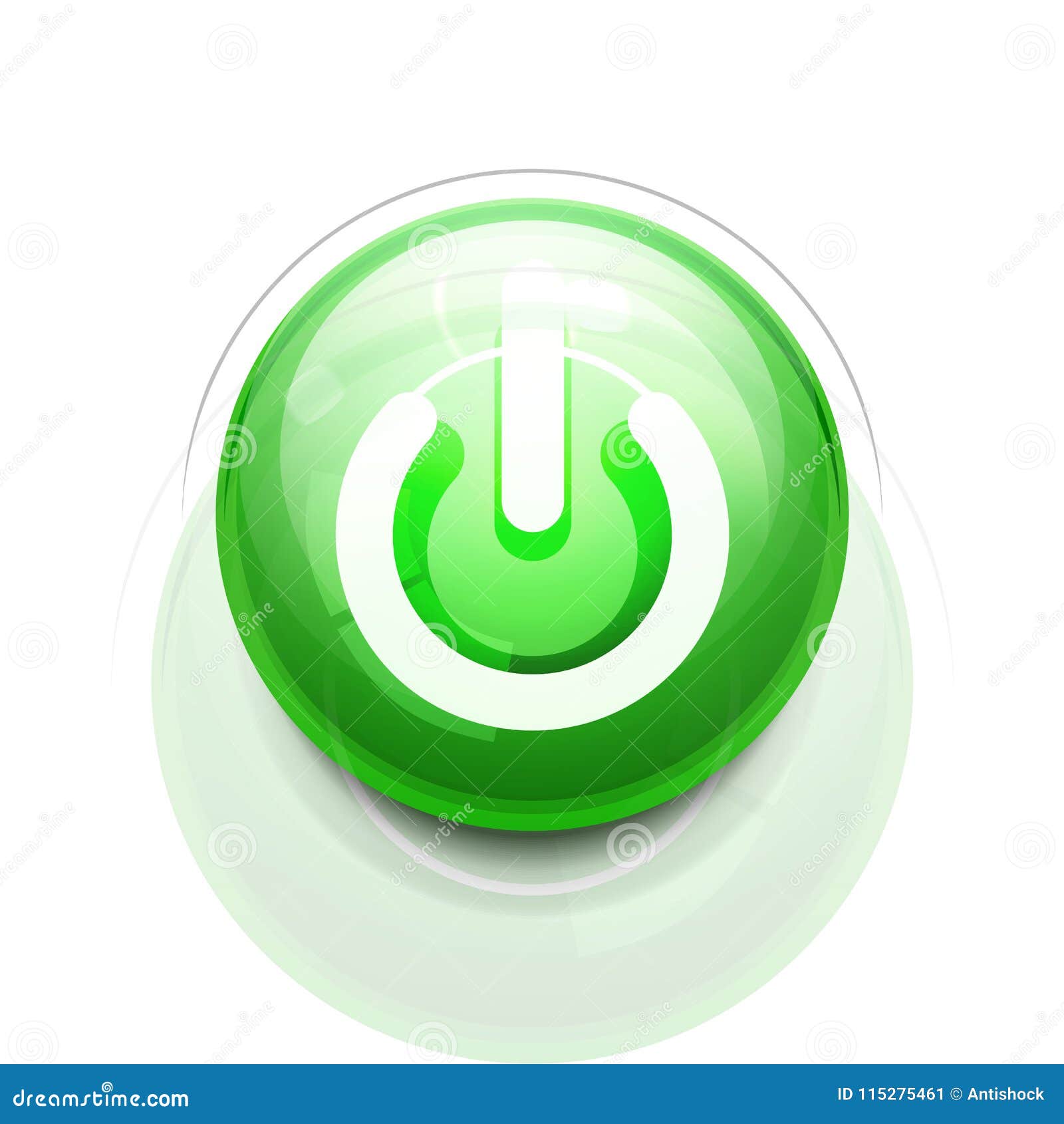 Power Button Icon, Start Symbol, Web Design UI or Application Design ...