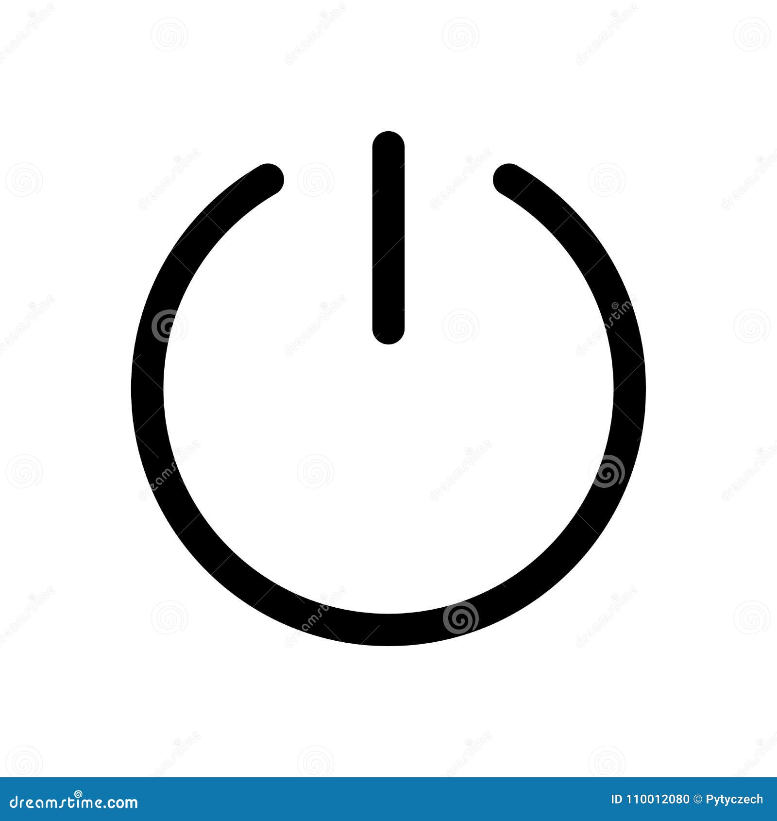 Power Button Icon. Symbol of Start or Turn on. Outline Modern Design ...