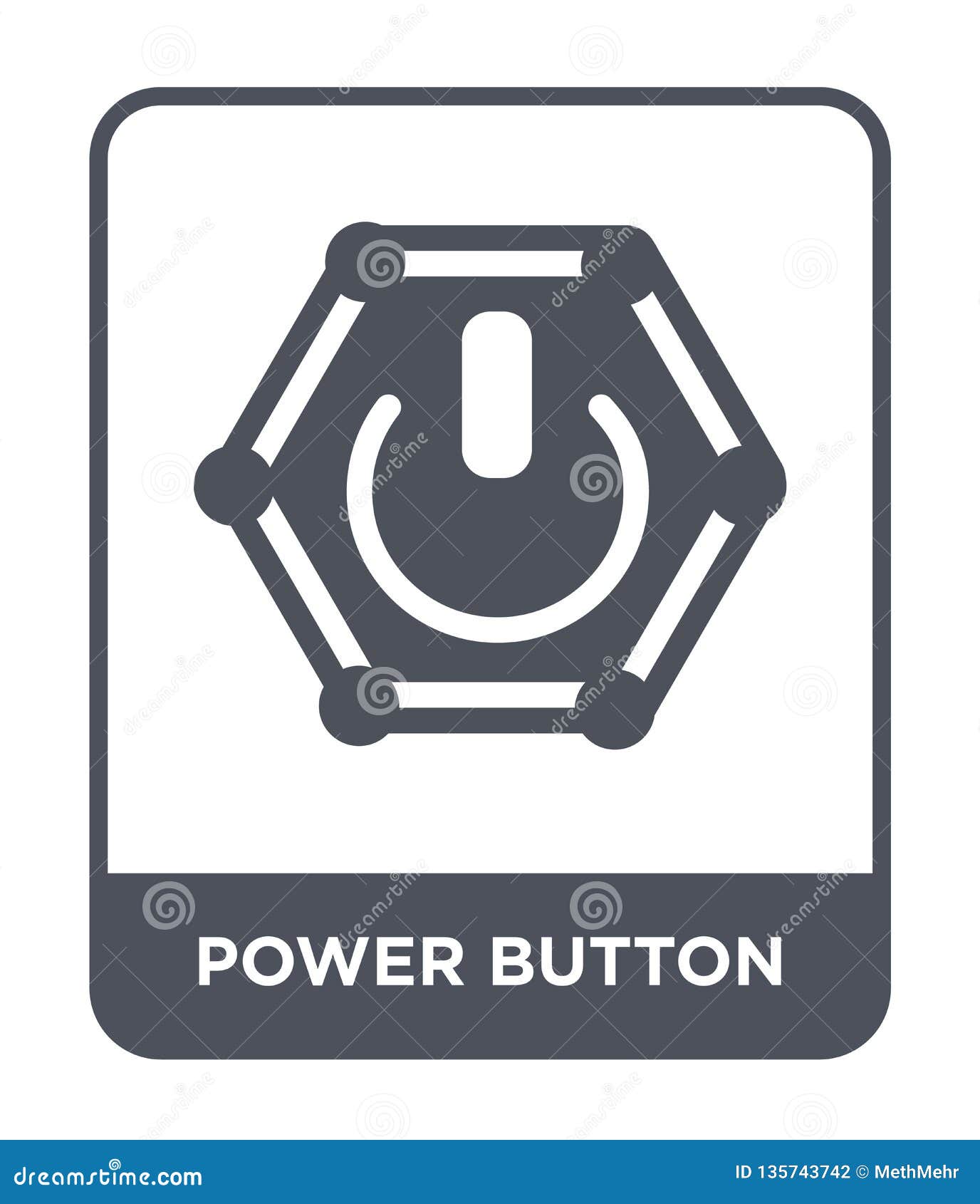 Power Button Icon in Trendy Design Style. Power Button Icon Isolated on ...
