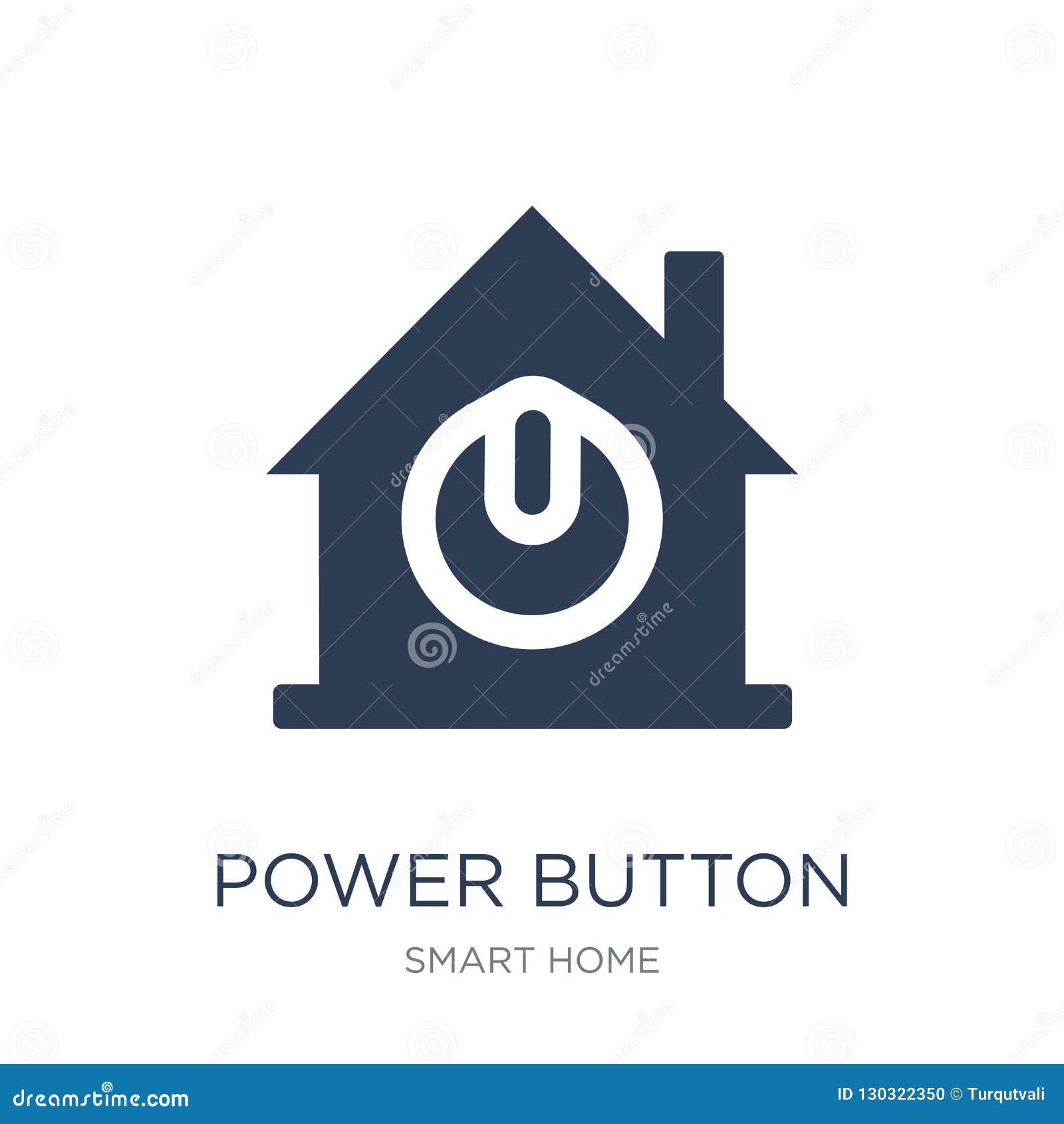 Power Button Icon. Trendy Flat Vector Power Button Icon on White Stock ...