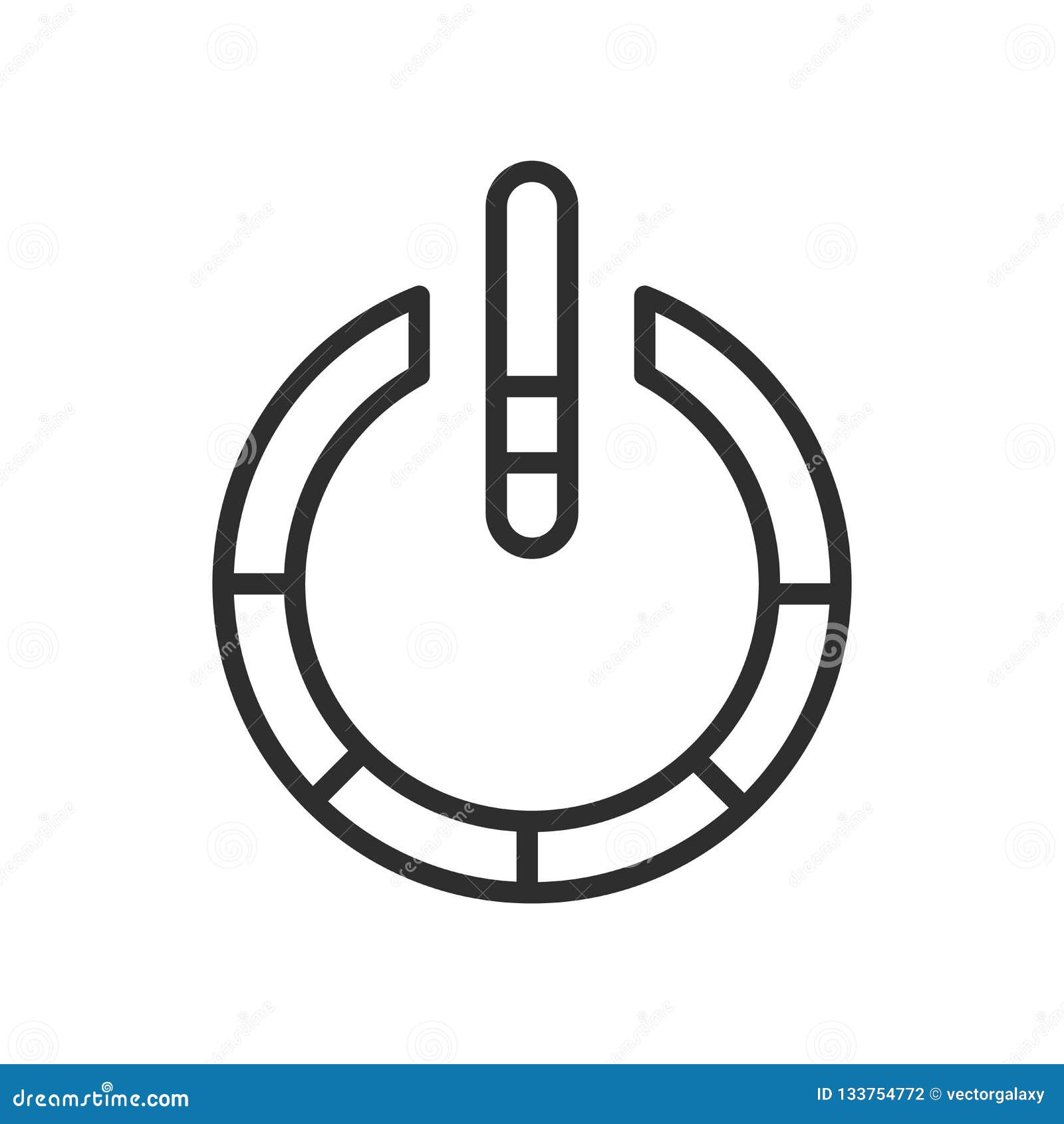 Power on Button Icon Vector Sign and Symbol Isolated on White Ba Stock ...