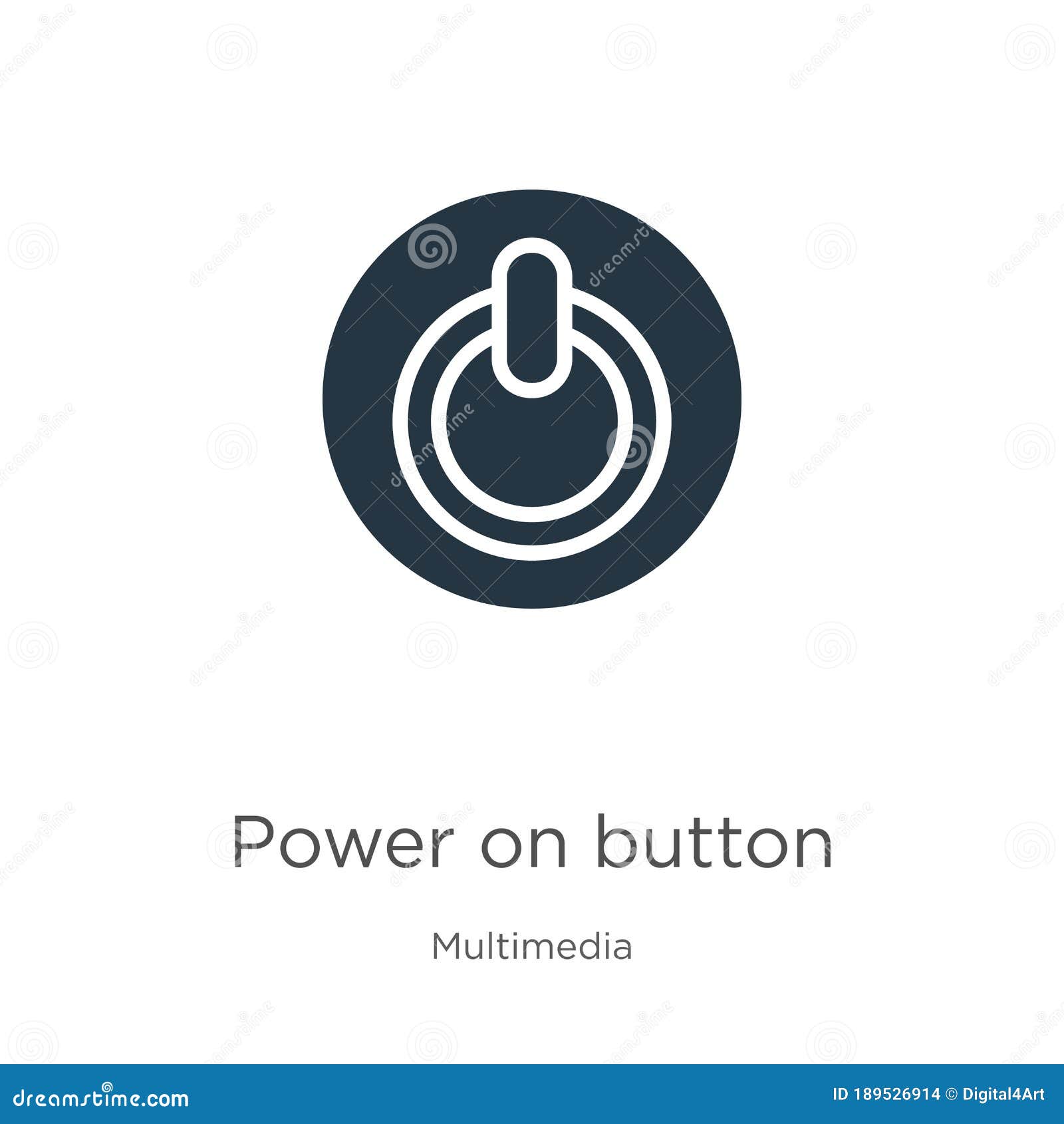 Power on Button Icon Vector. Trendy Flat Power on Button Icon from ...