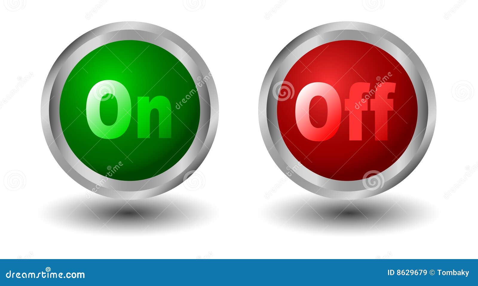 Power Button Icons, Red and Green Stock Vector - Illustration of round ...