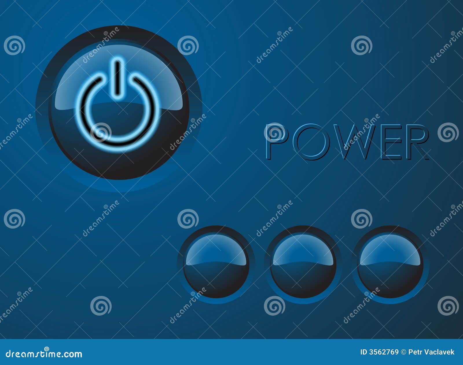 Power button illustration stock vector. Illustration of hardware - 3562769