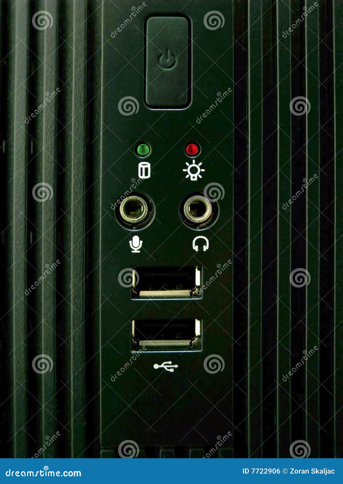 Power Button and Indicator Lights Stock Photo - Image of macro, energy ...