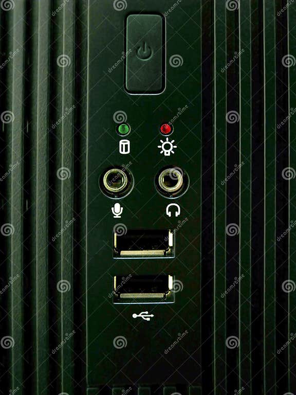 Power Button and Indicator Lights Stock Photo - Image of macro, energy ...