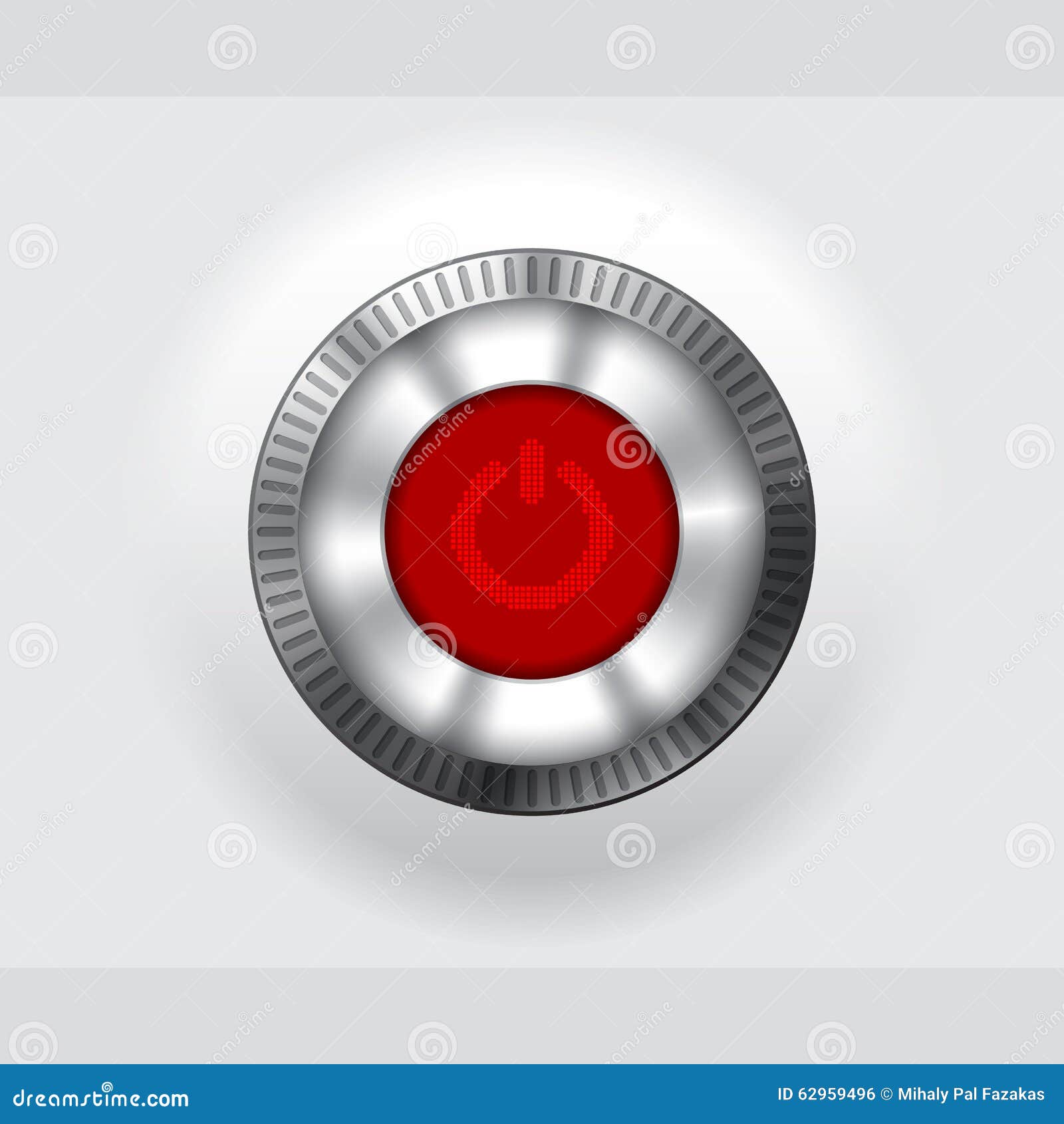 Power Button with Lcd Display Stock Vector - Illustration of close ...