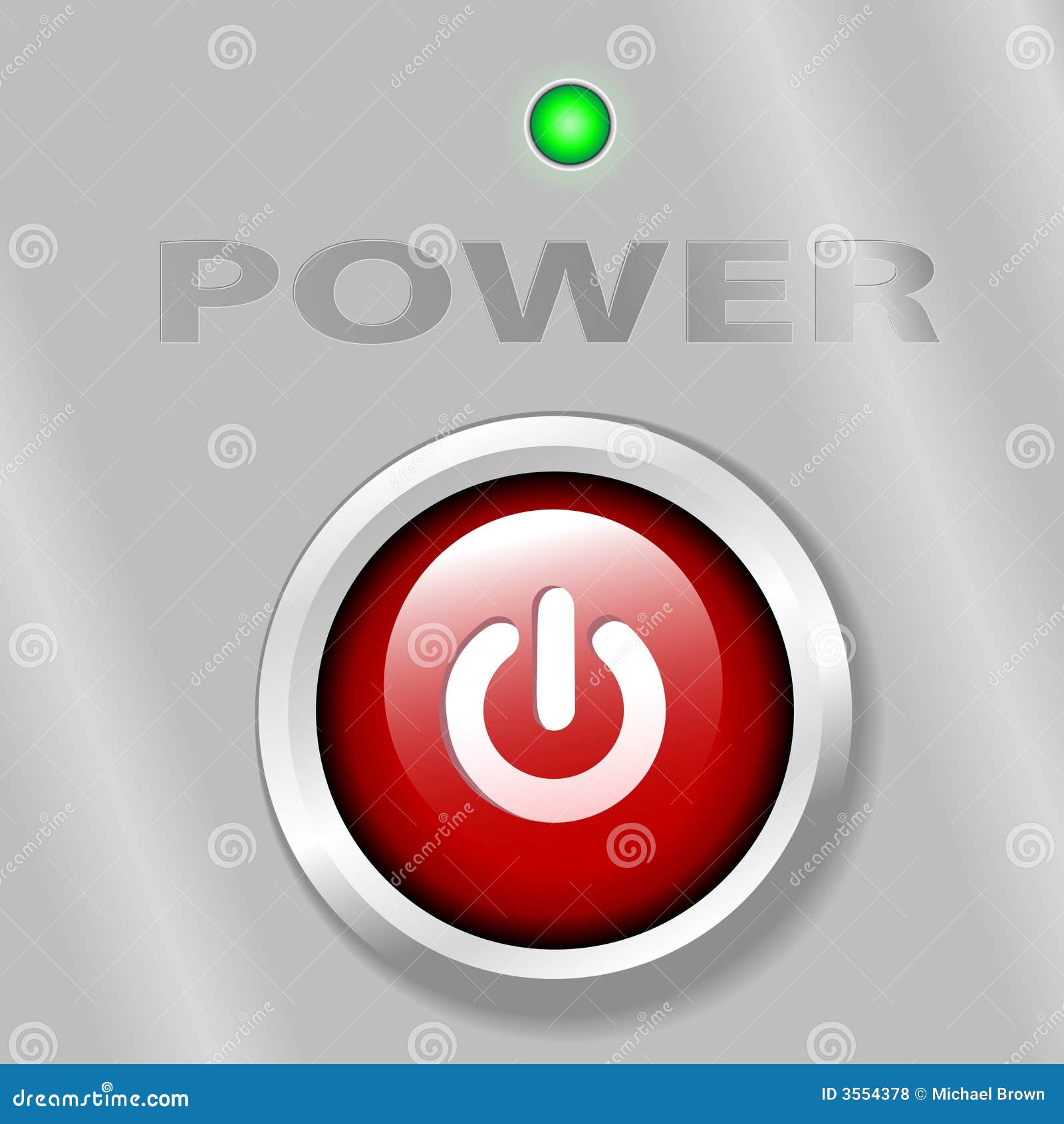 Power Button ON LED Background Vector Illustration | CartoonDealer.com ...