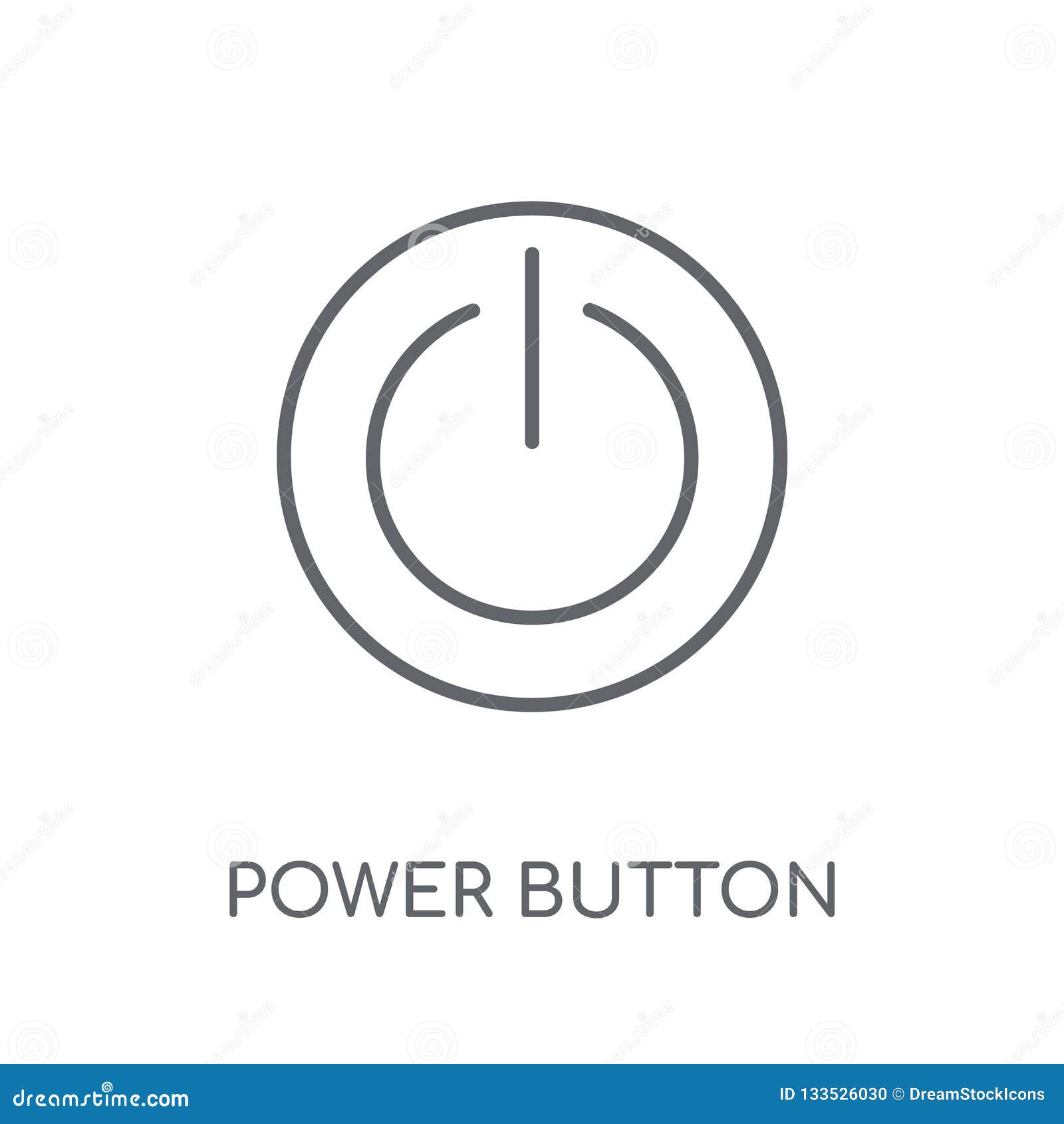 Power Button Linear Icon. Modern Outline Power Button Logo Conce Stock ...