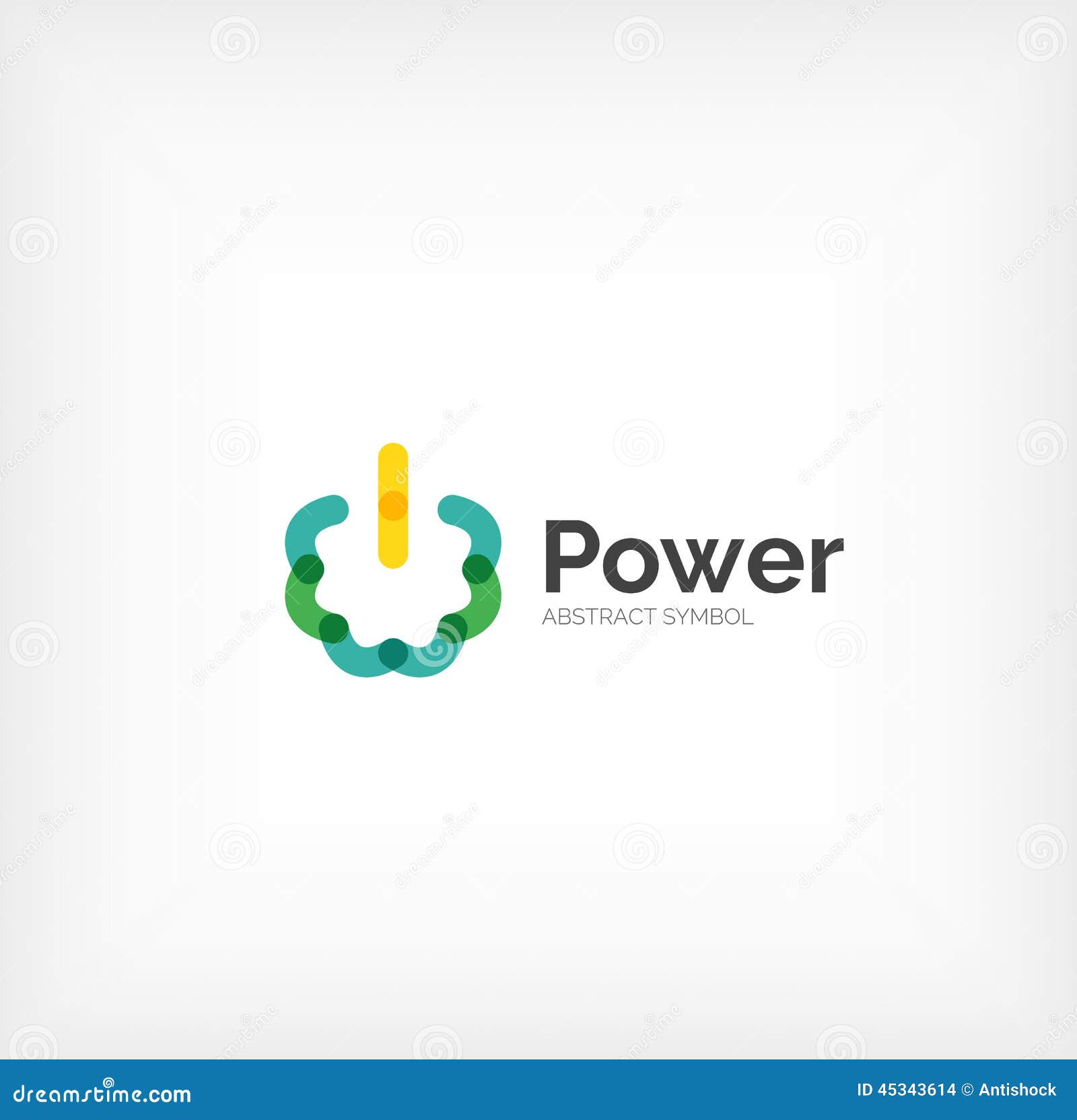 Power button logo design stock vector. Illustration of design - 45343614