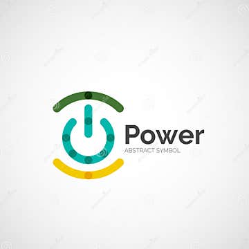 Power button logo design stock vector. Illustration of business - 45343640
