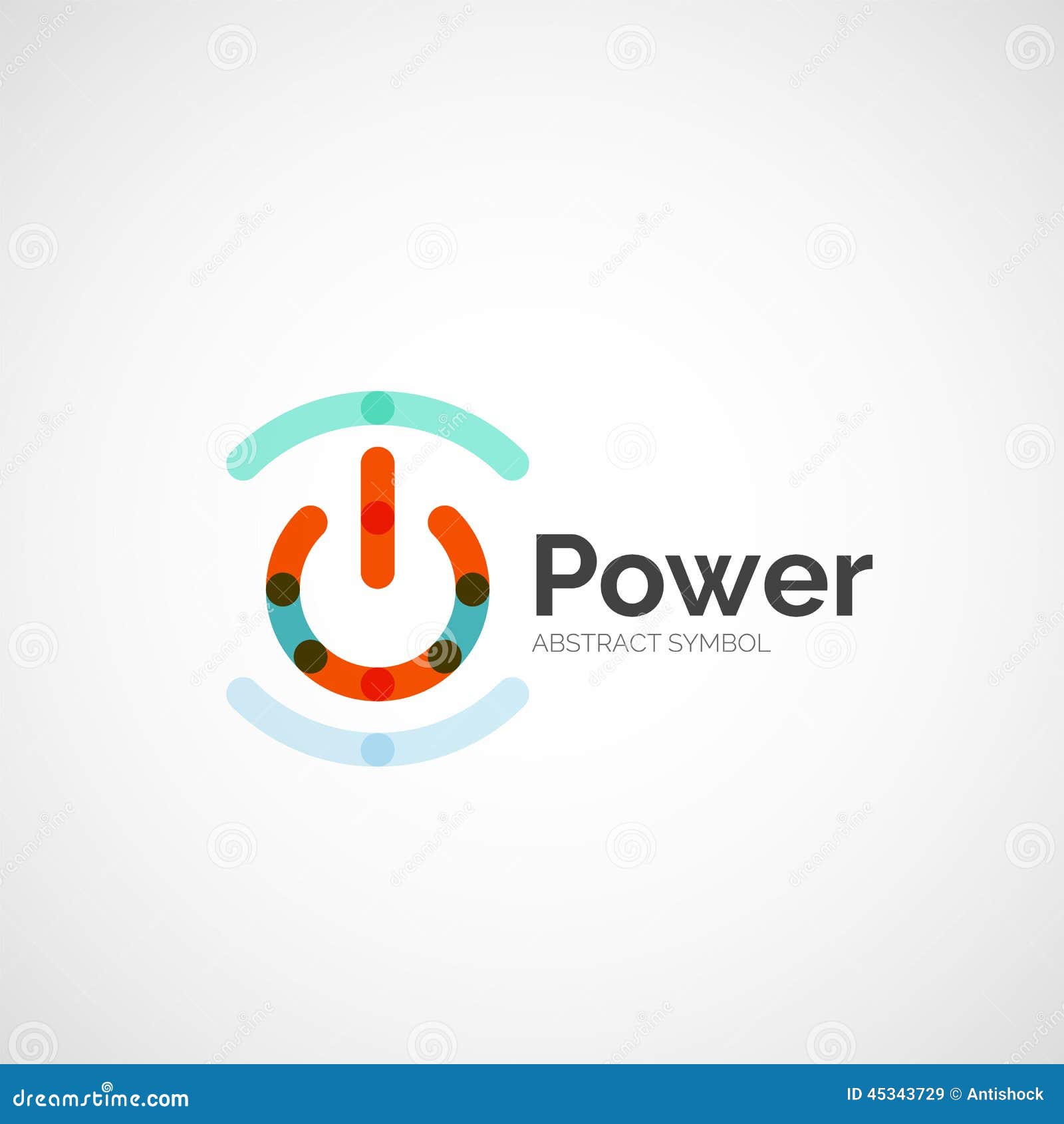 Power button logo design stock vector. Illustration of brand - 45343729