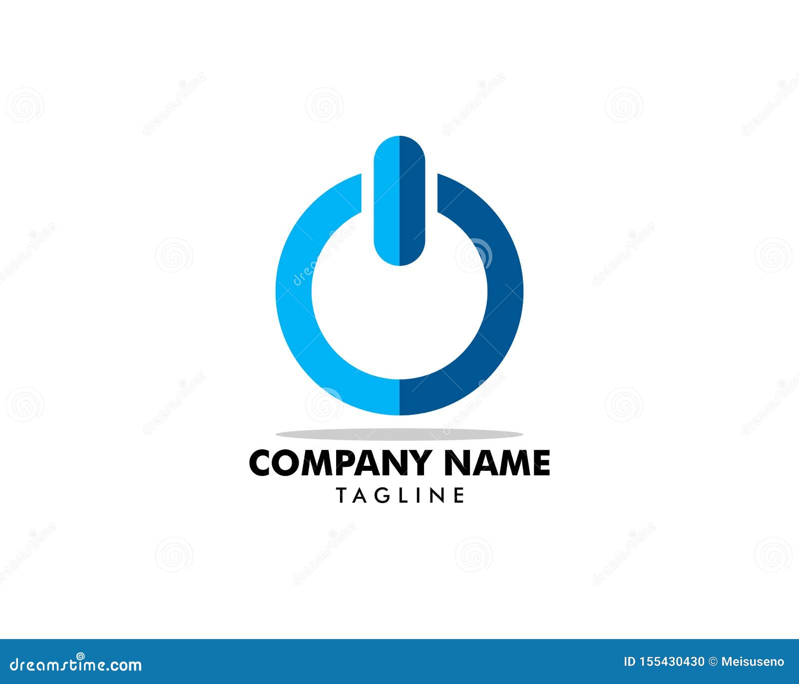 Power Button Logo Design Vector Stock Vector - Illustration of company ...