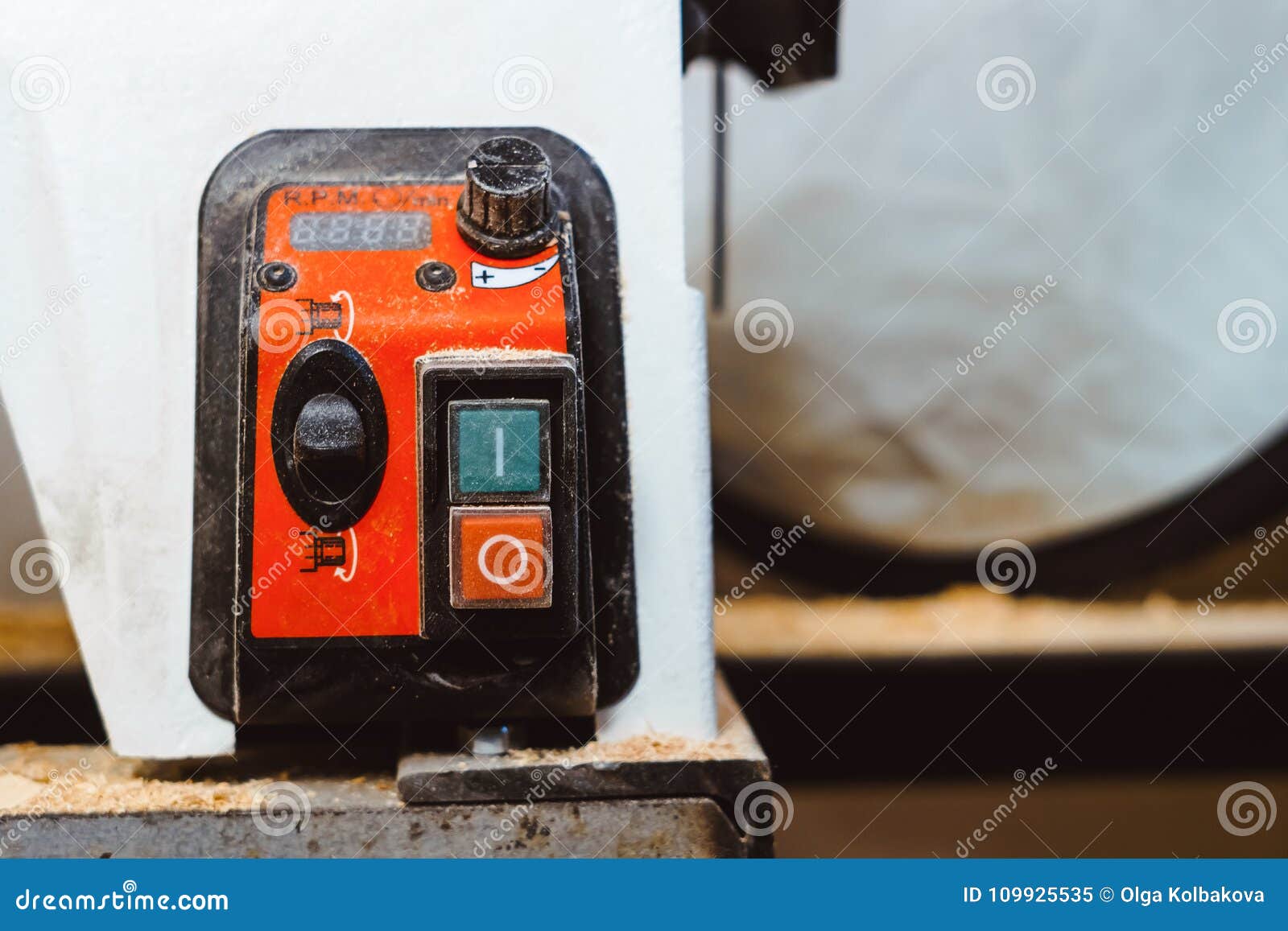 The Power Button of the Machine Stock Image - Image of modern, motion ...