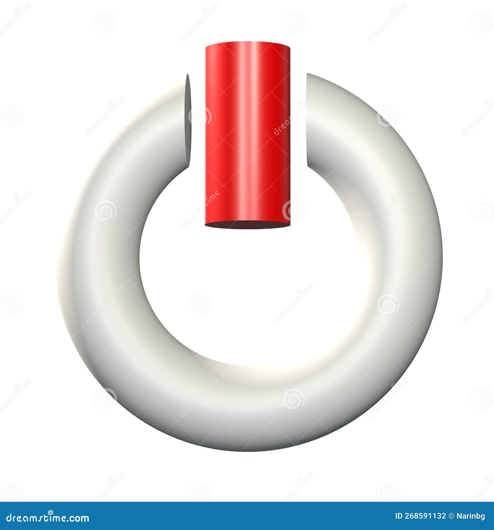 Power Button Off on Icon 3d Illustration Stock Photo - Illustration of ...